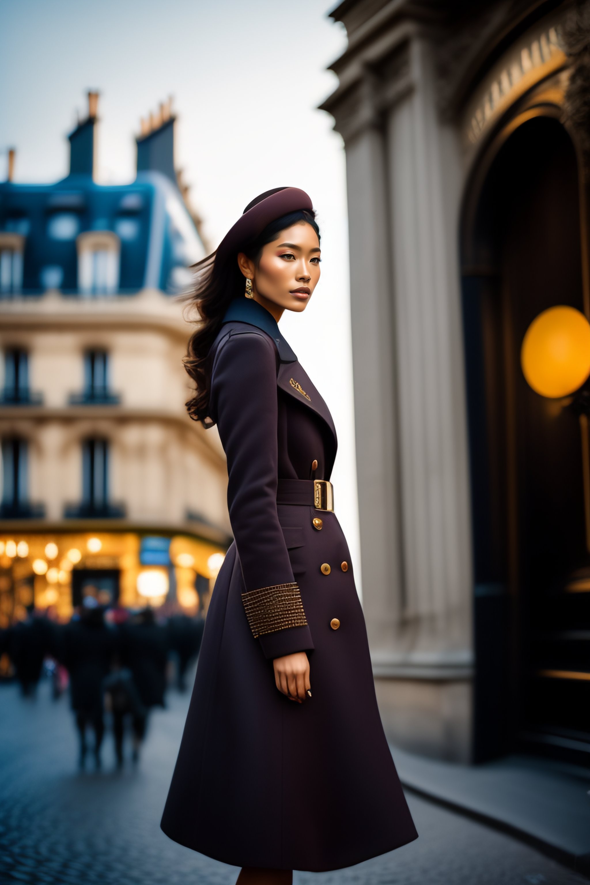 Lexica - A beautiful model in paris,model style