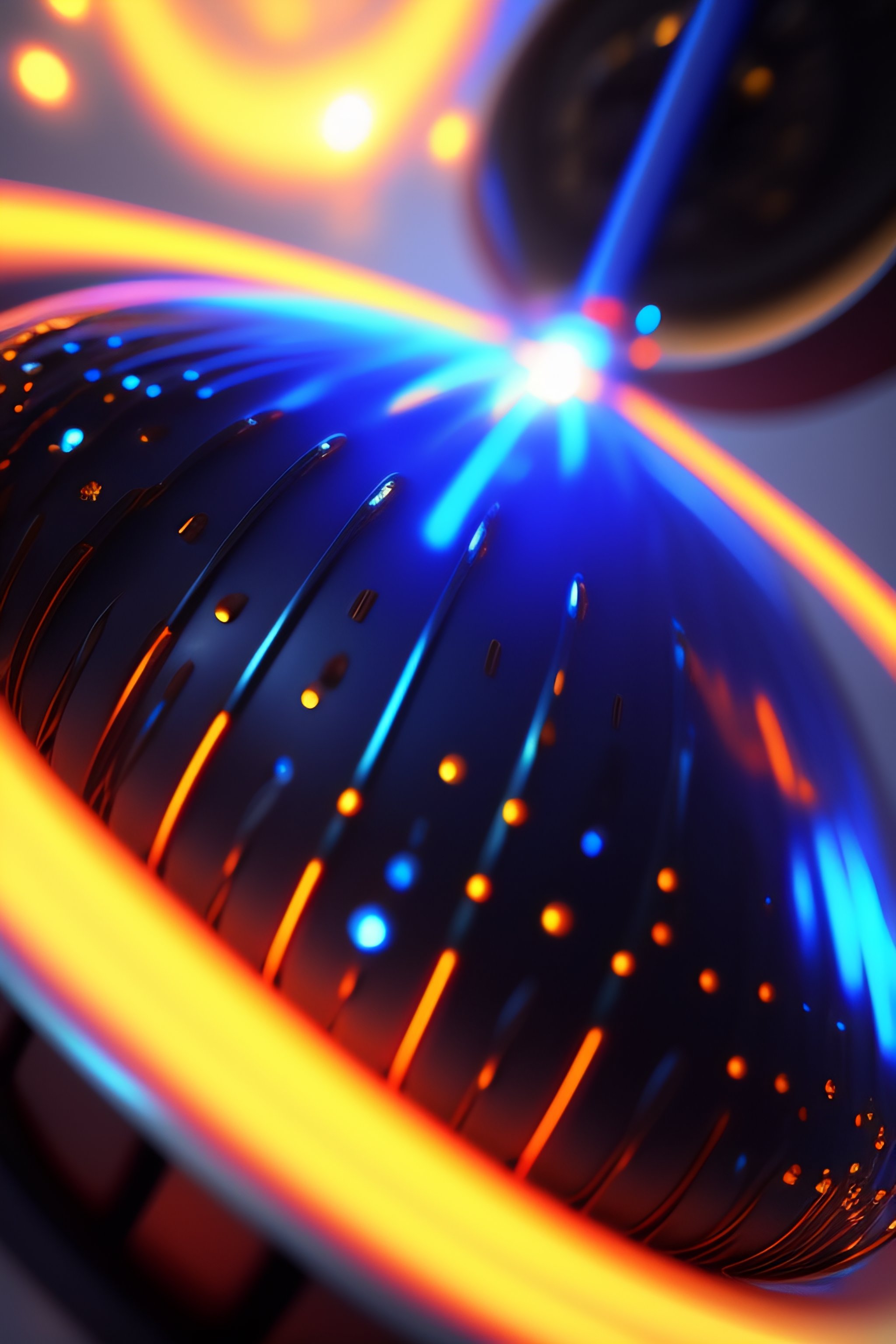 Lexica - Fusión nuclear particles blue unreal engine design quantum ...