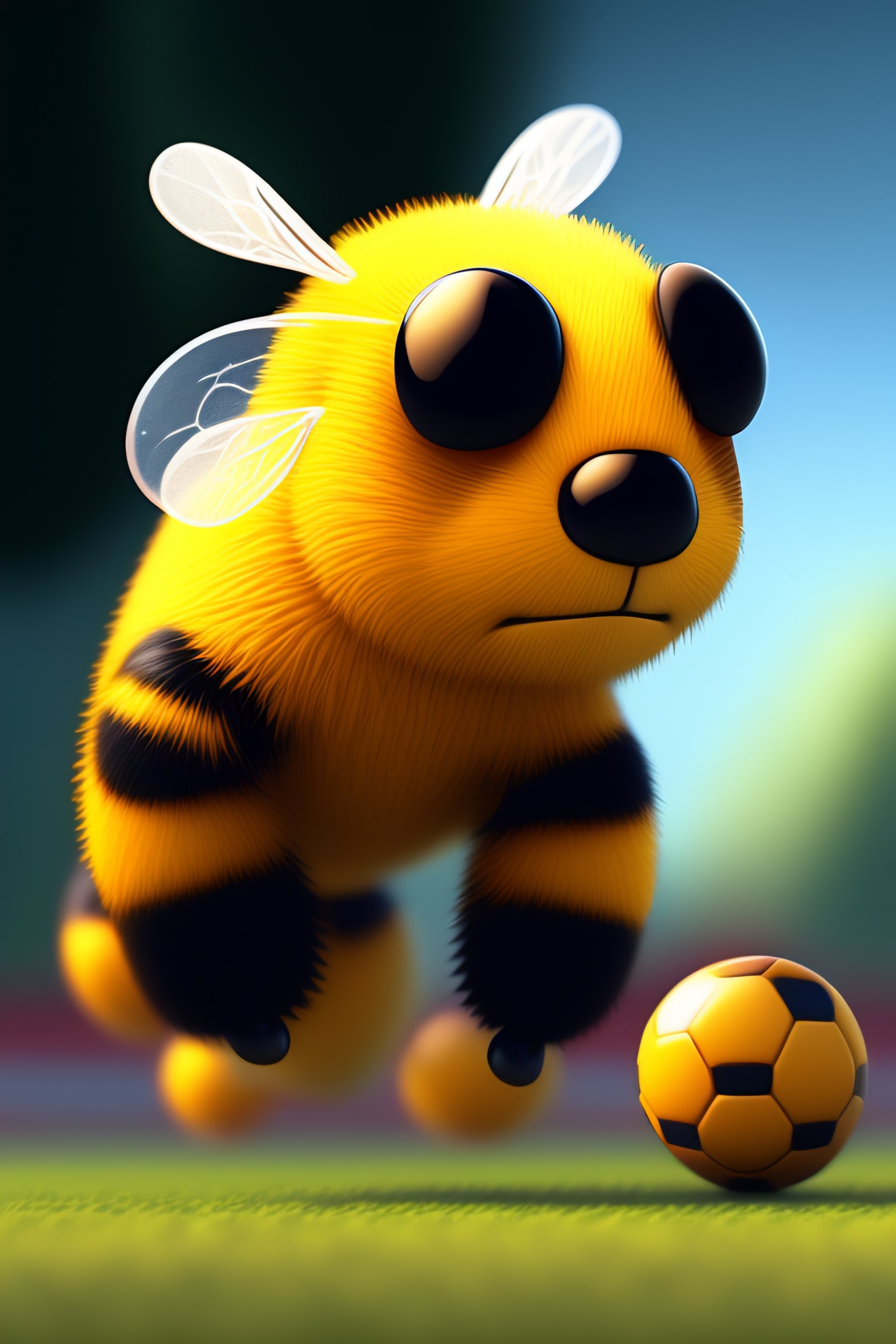 Lexica - Bee who is playing soccer