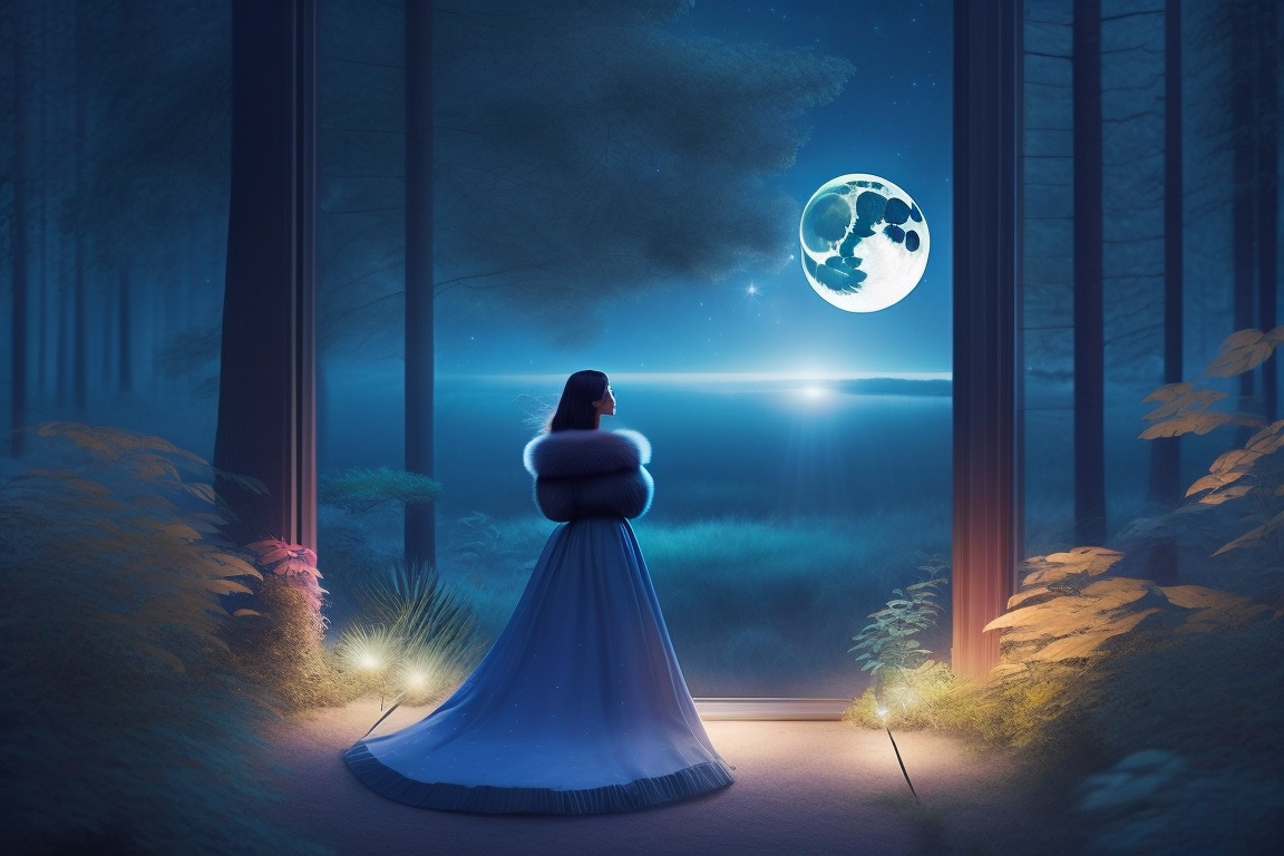 Lexica - One night, as she gazed out of her window at the full moon ...