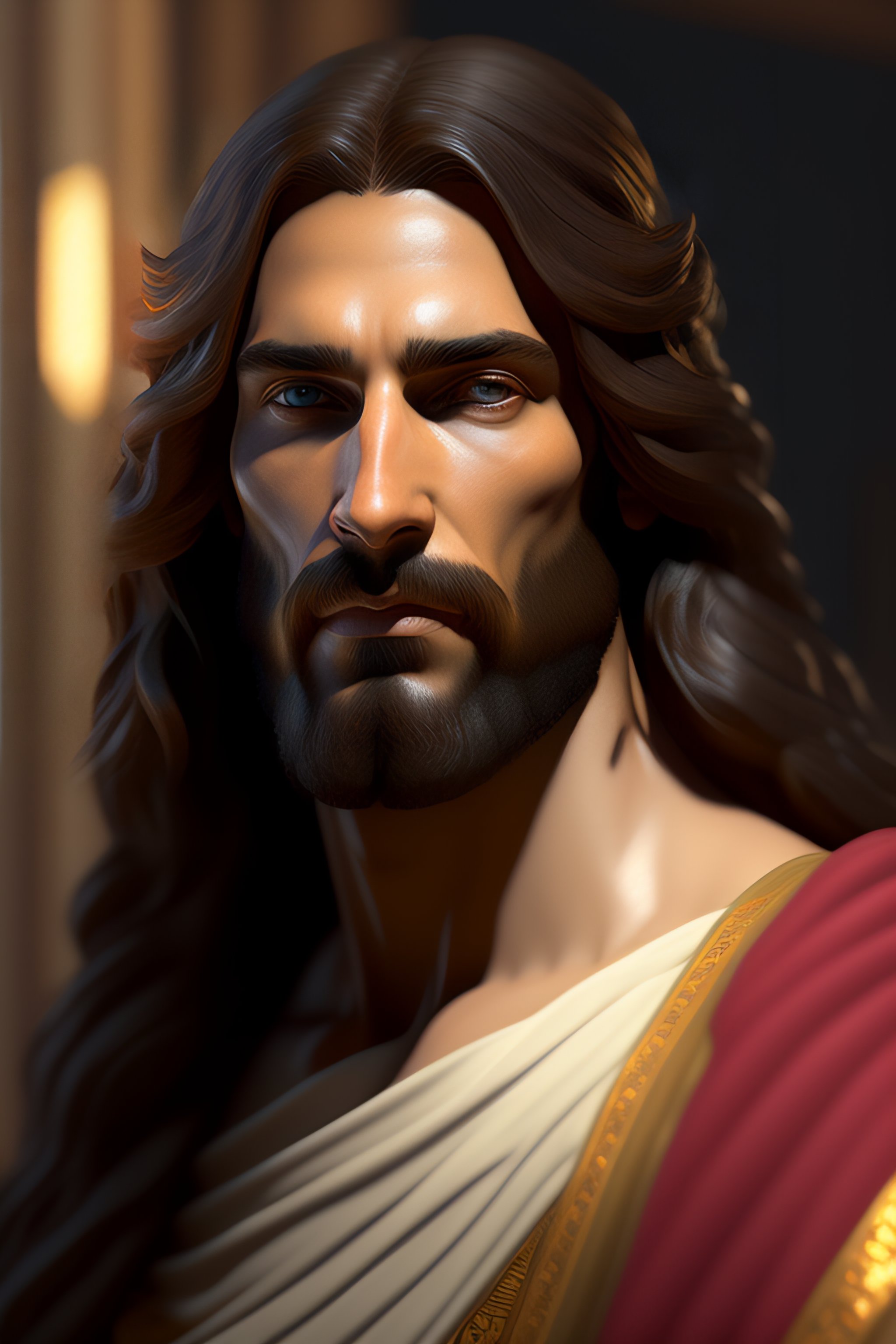 Lexica - Portrait of jesus christ, realistic, highly detailed ...