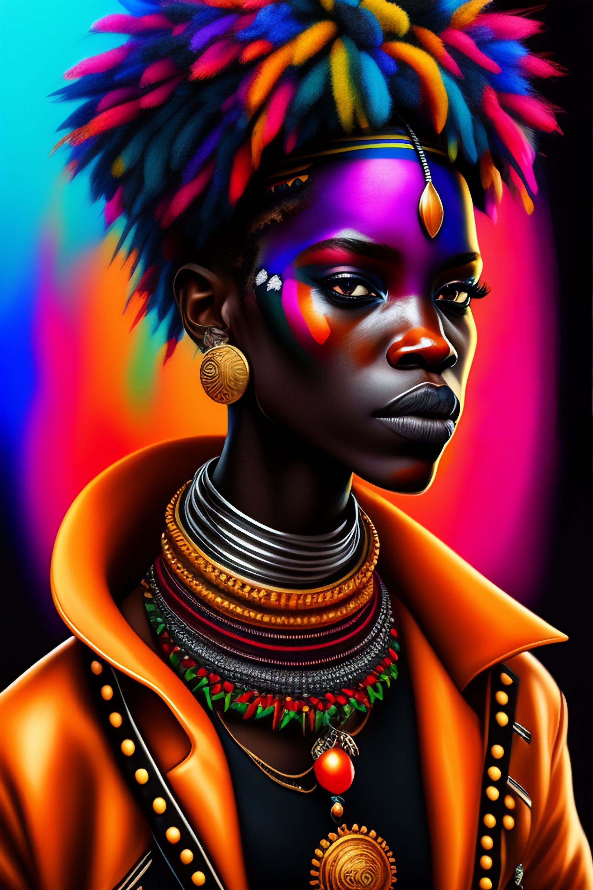 Lexica - A funny punk rock African characters with guitar and eye as ...