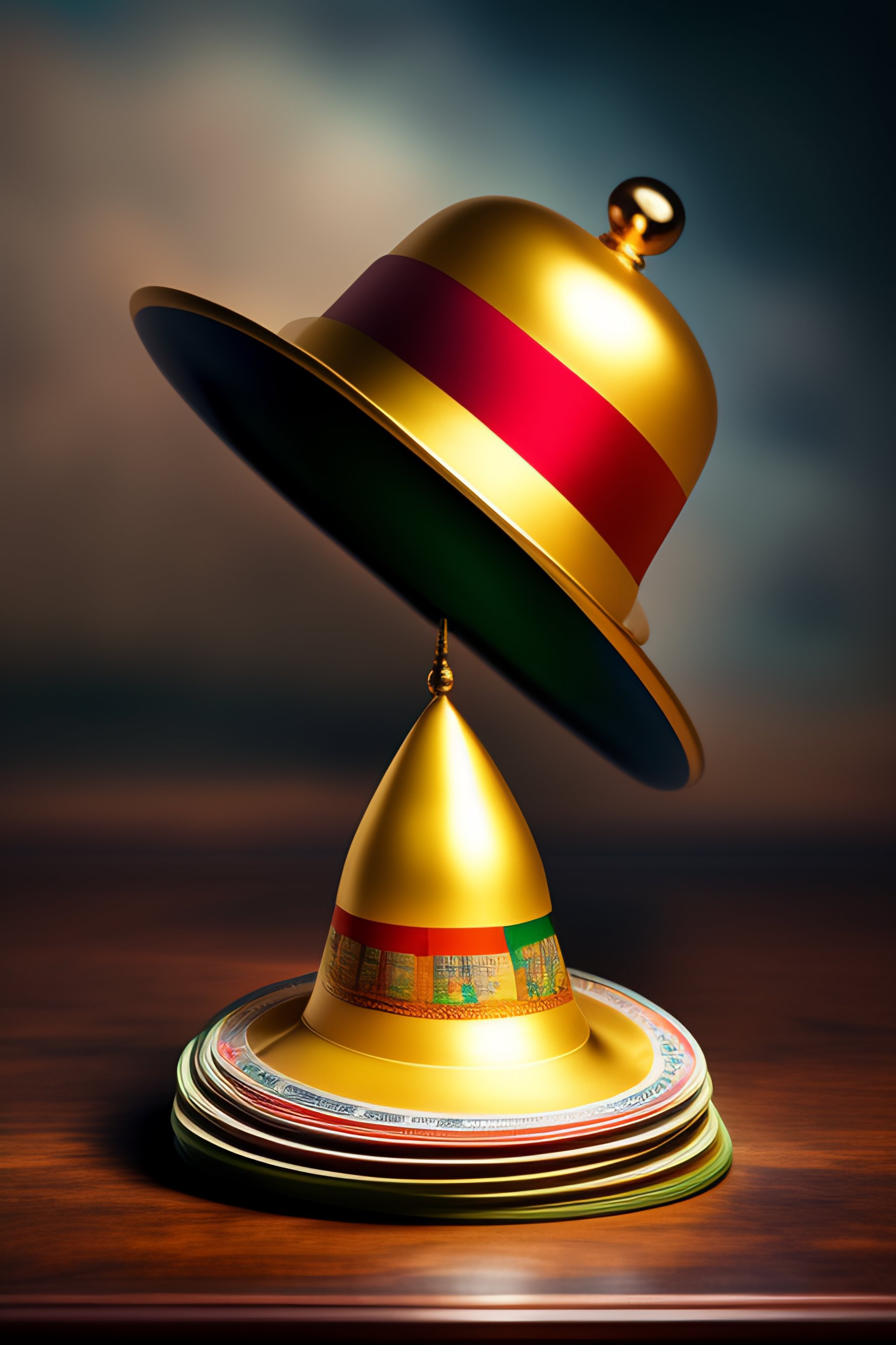 Lexica - A magician's hat turned bottom up, with lottery tickets