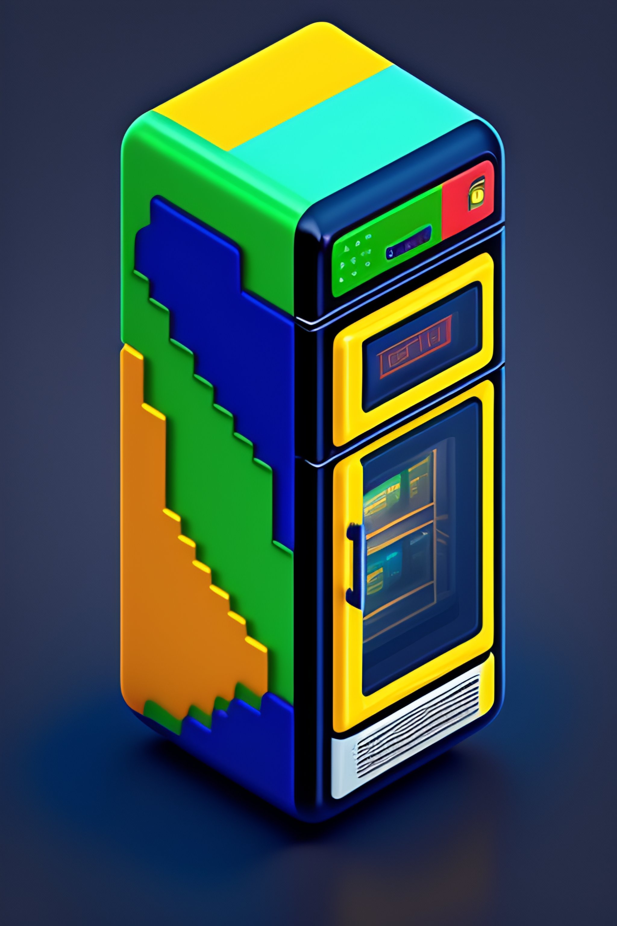 Lexica - Refrigerator isometric pixel art. like a type of digital art ...