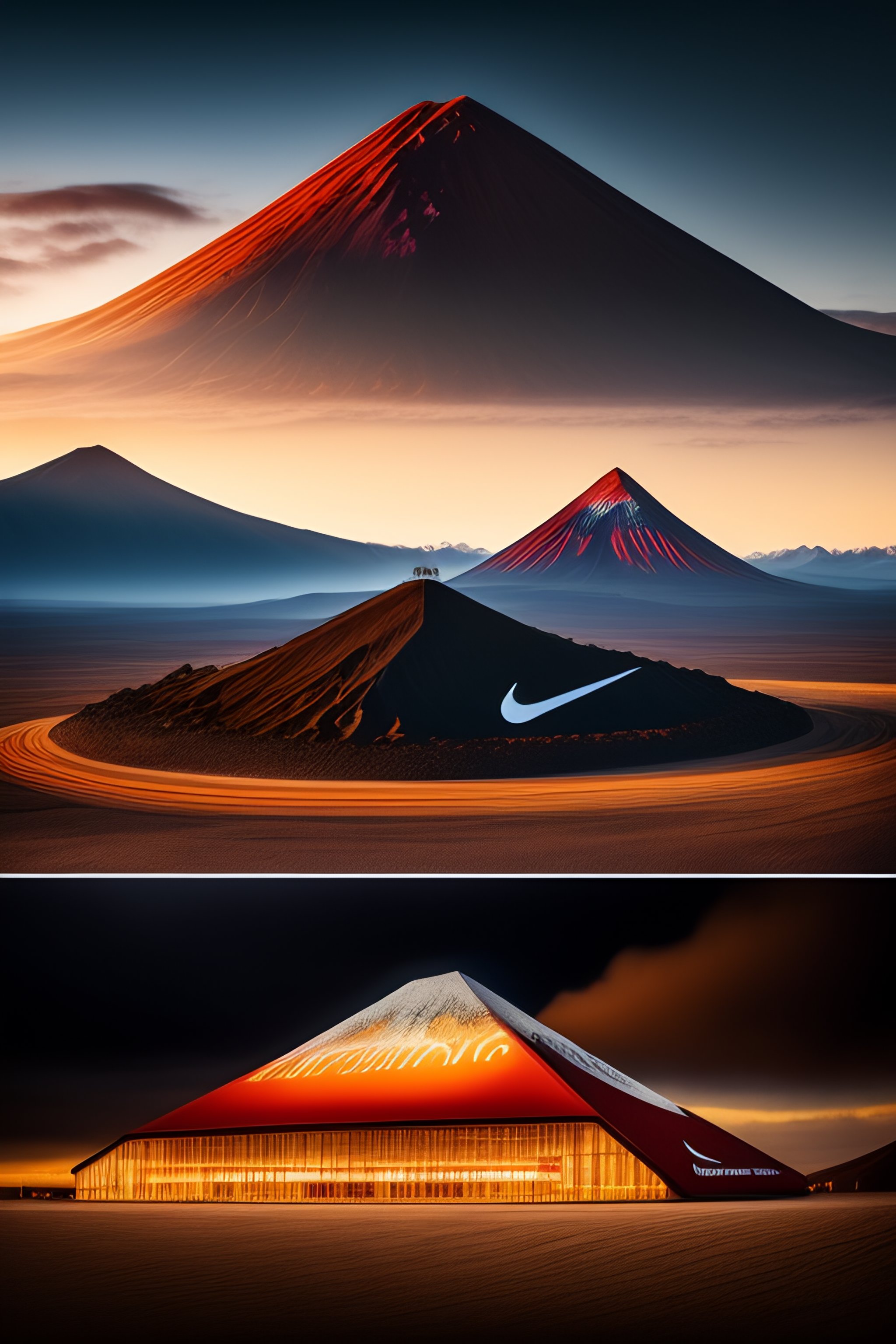 Lexica - Nike shoe store at a volcano