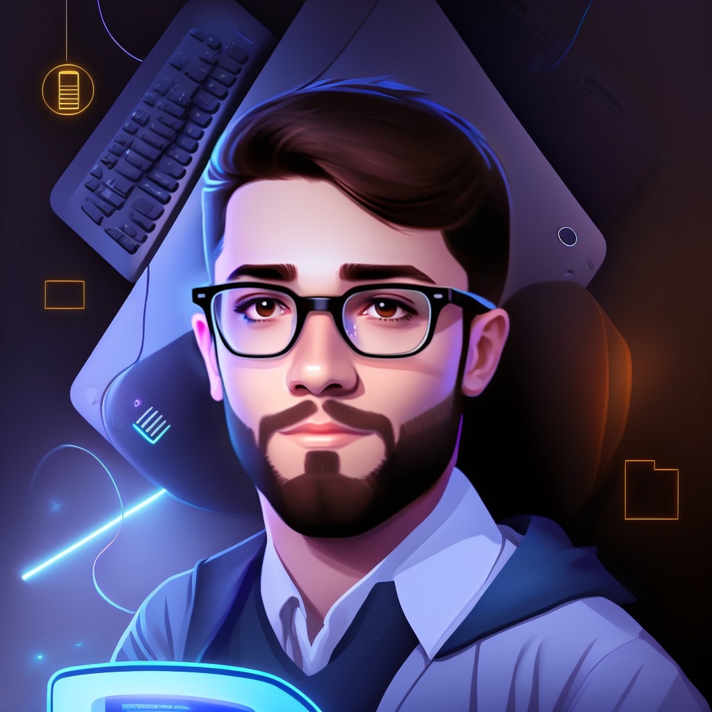 Lexica - A nerdy boy is programming at a computer in a room full of ...