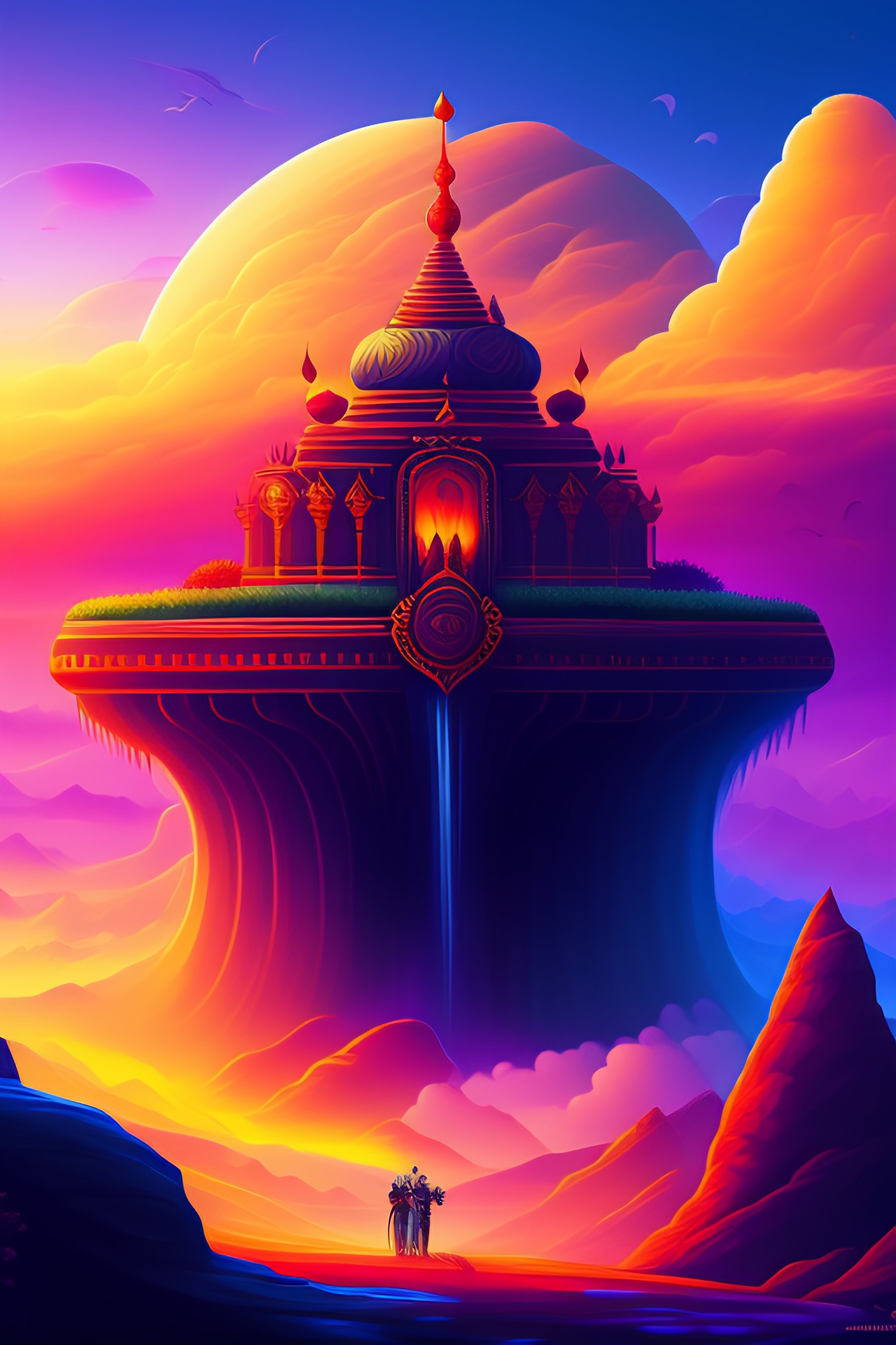 Lexica - Illustration of Ravana kidnapping Sita on pushpak viman in an ...