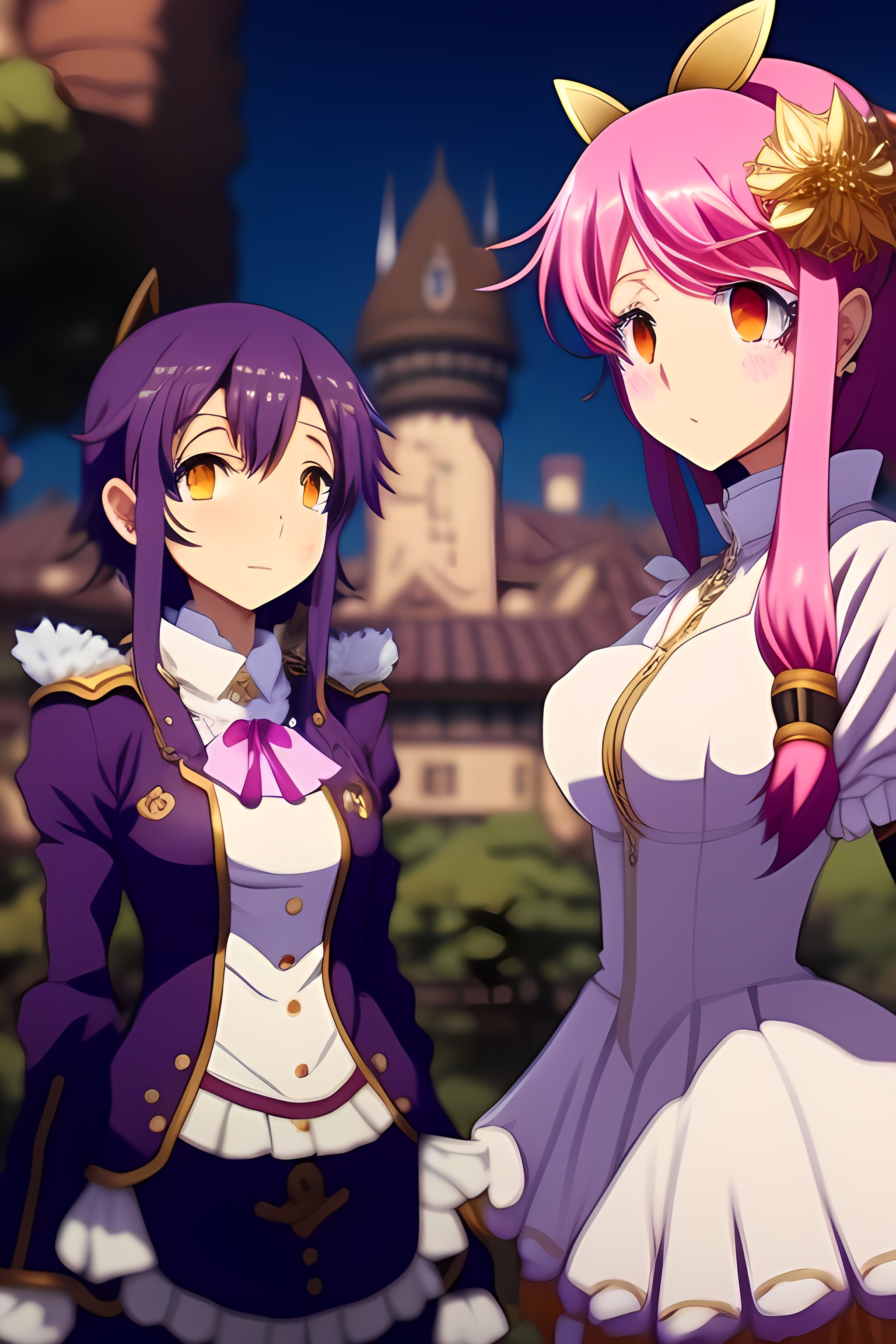 Lexica - Anime girl Sinestrea stands in front of Alice, her face a ...