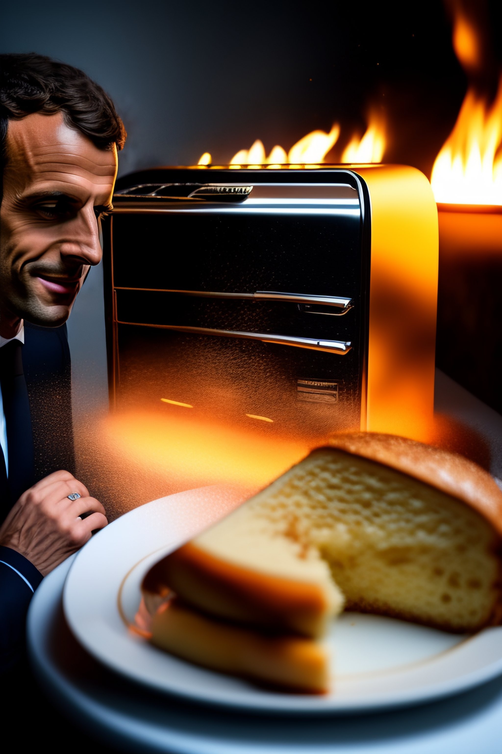 Lexica - Emmanuel Macron surprised putting his to hands inside a ...