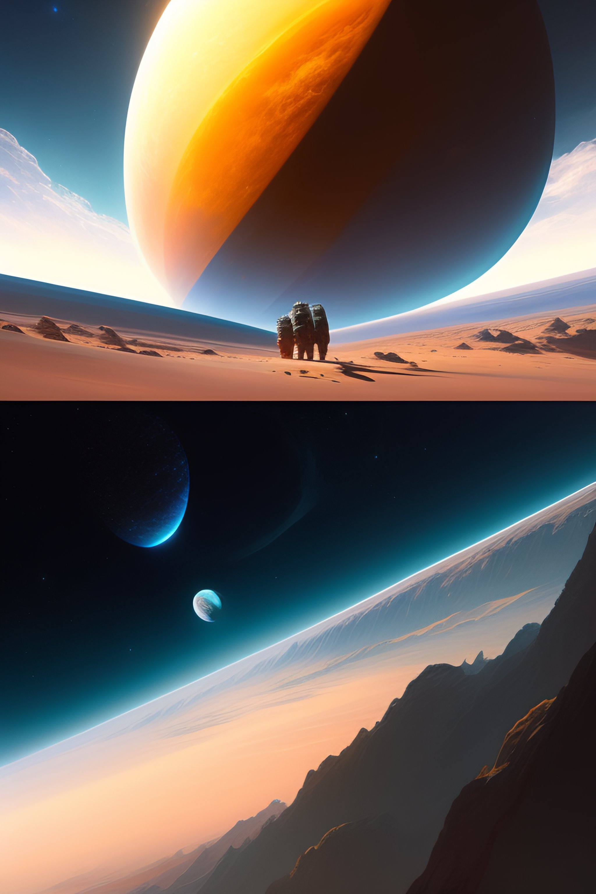 Lexica - View of a distant earth like planet from a space shuttle, highly detailed, digital ...