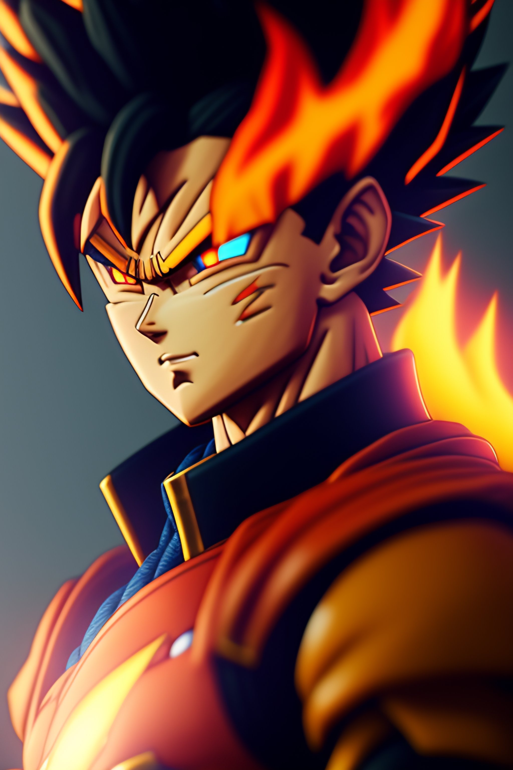 Lexica - Goku, highly detailed flaming flashes intricate concept art ...