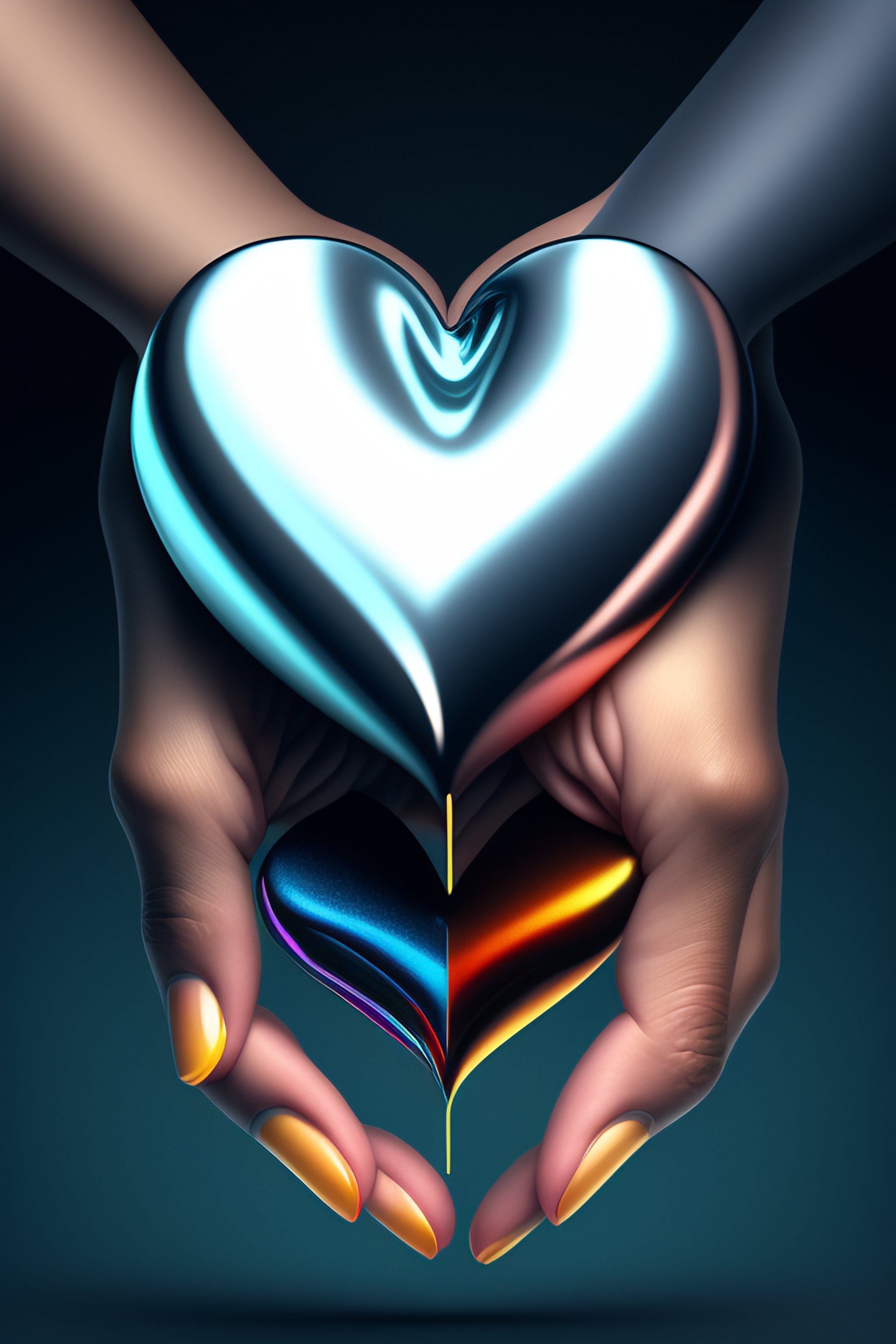 Lexica - Two hands separating a heart apart, 8k resolution, 4k, HD ...