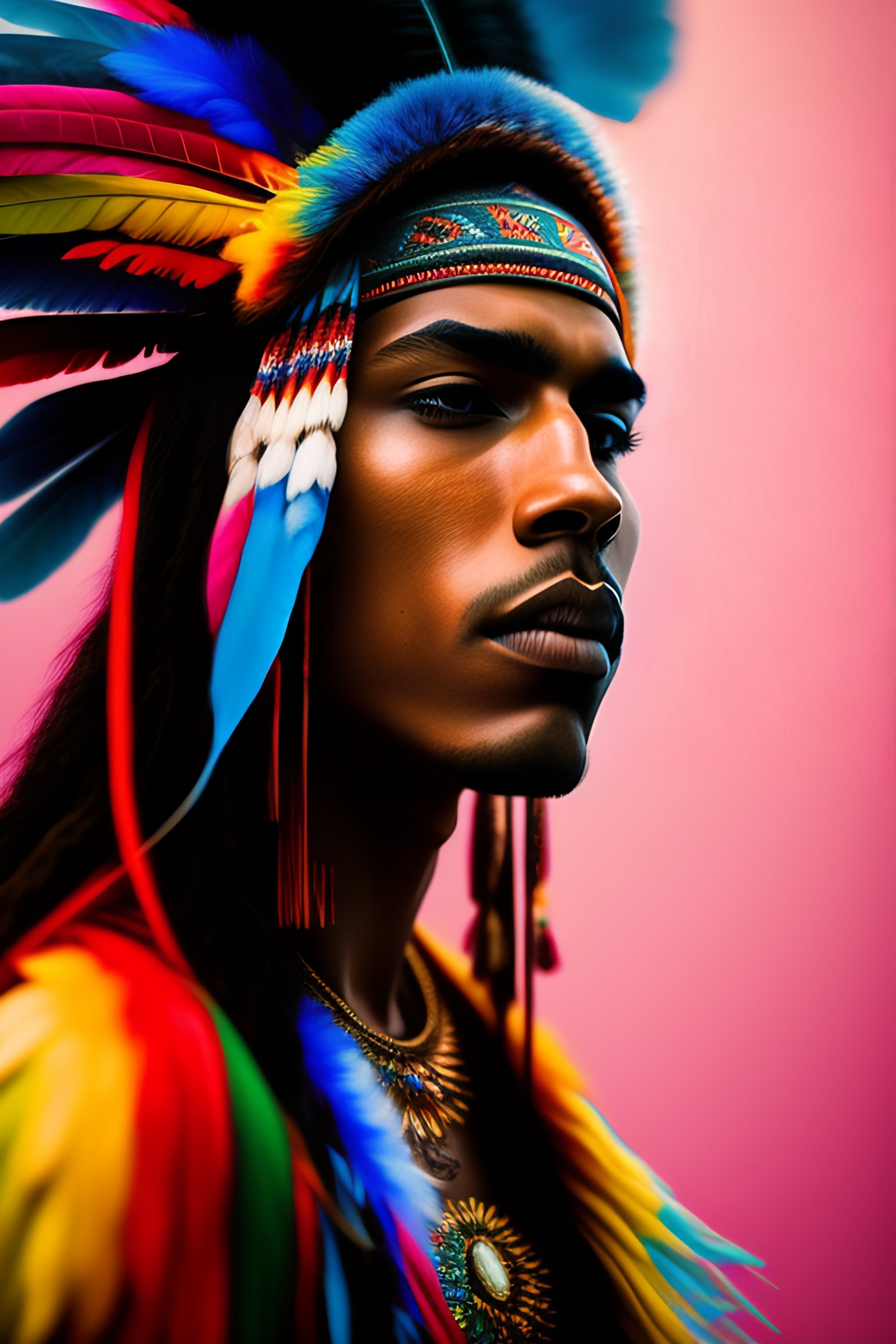 Lexica - Abstract detailed picture of a dancing american indian ...