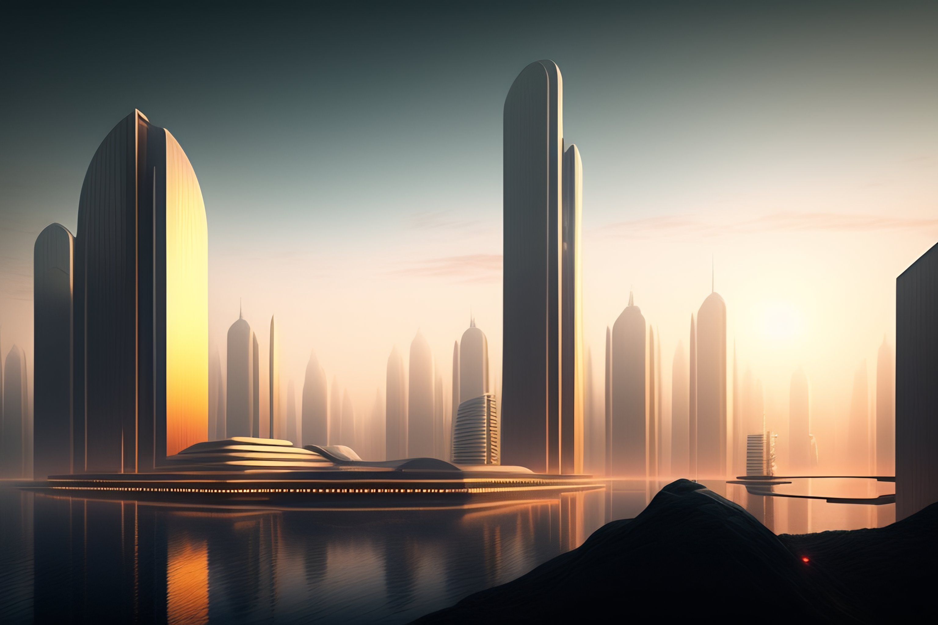 Lexica - Minimalist dystopian city