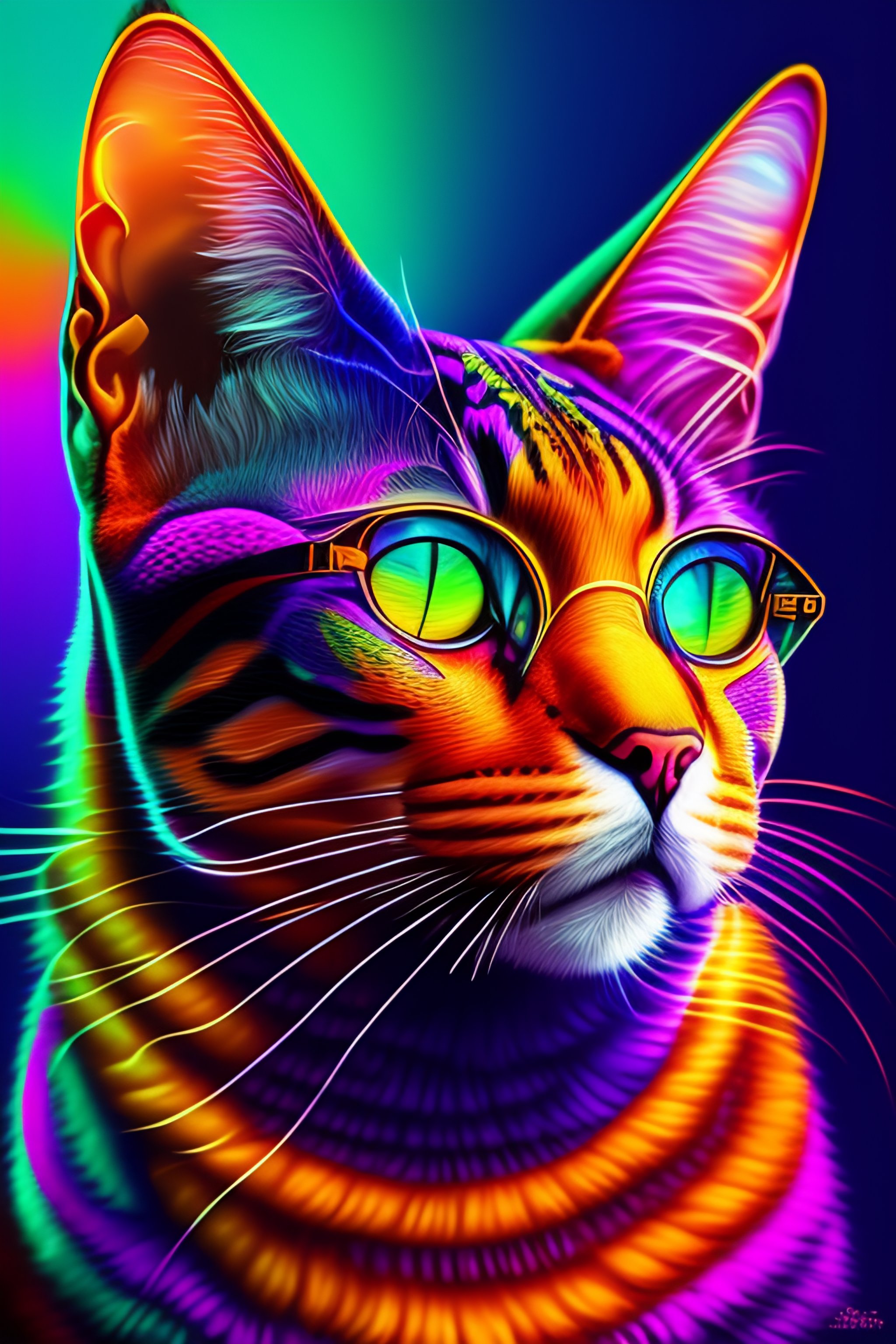 Trippy Cat Wallpaper Hd