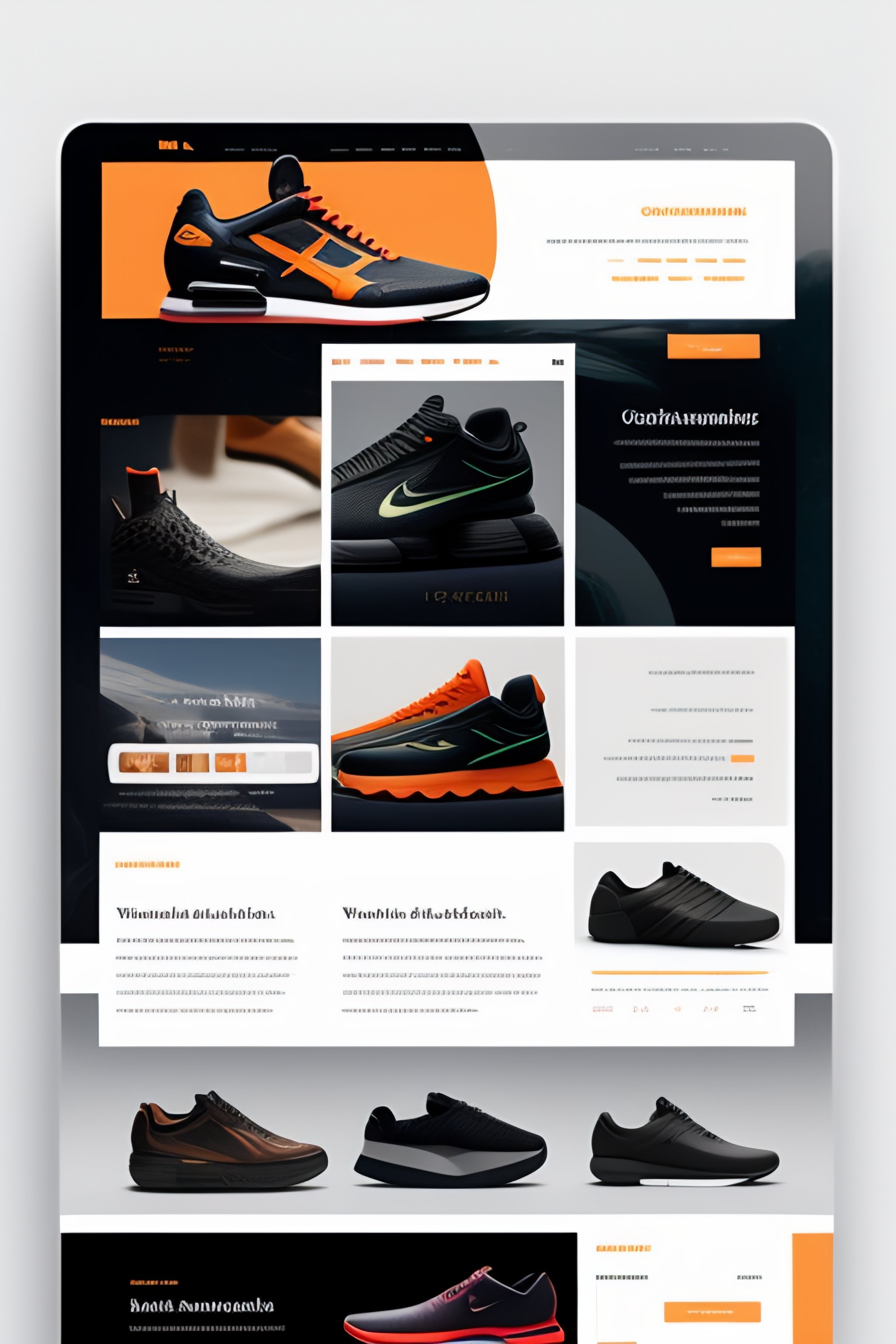 Lexica - A beautiful shoes web site UI,UX UI/UX