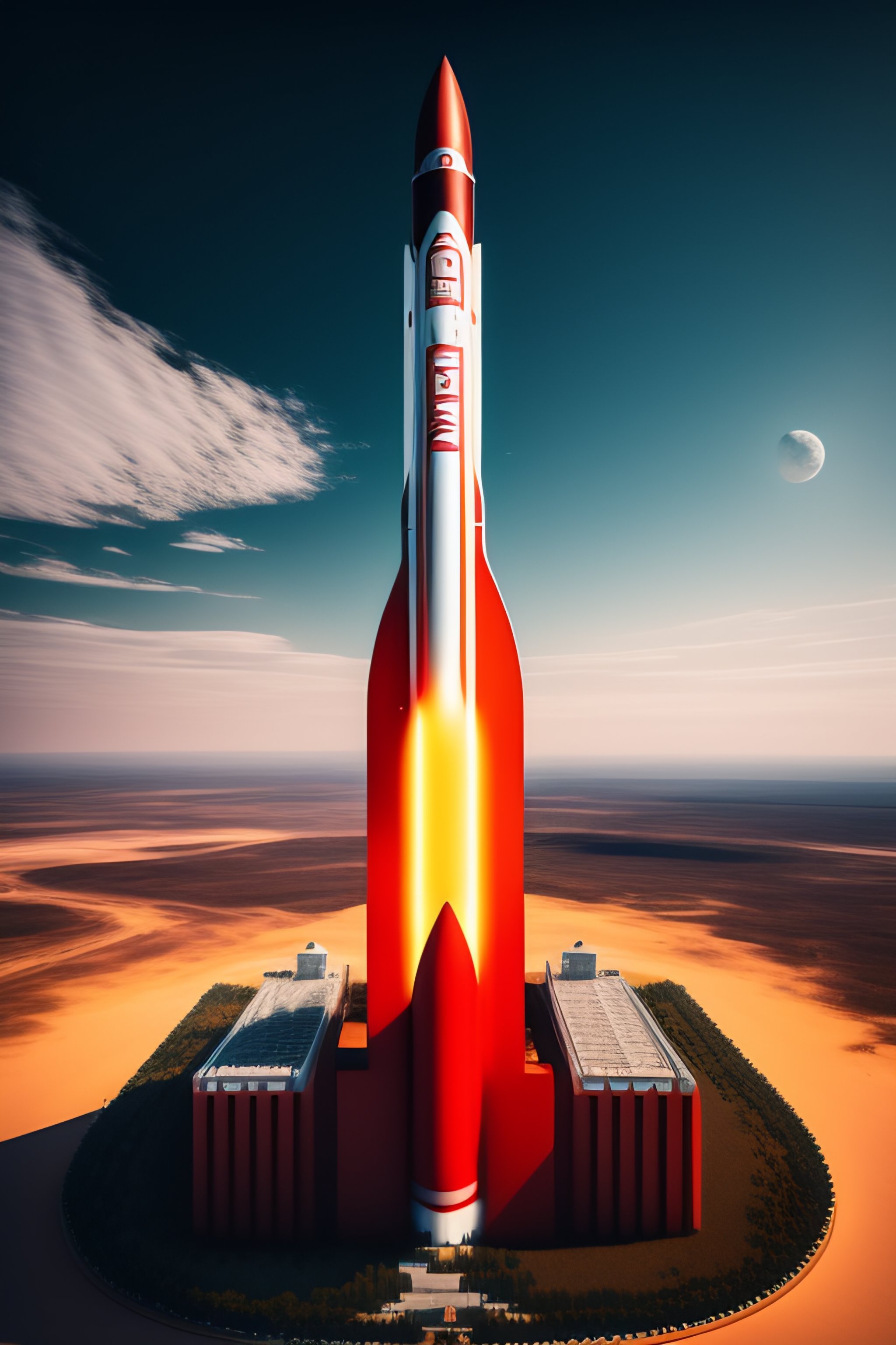 Lexica - Soviet mosaic. Gagarin. Rocket in the background. Epic. 4k