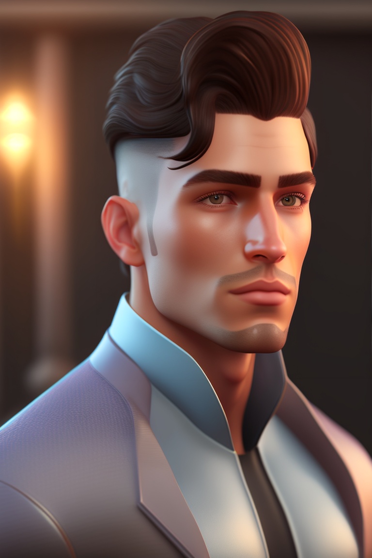 Lexica - Young man, render with cinema 4d, realistic render, detailed ...