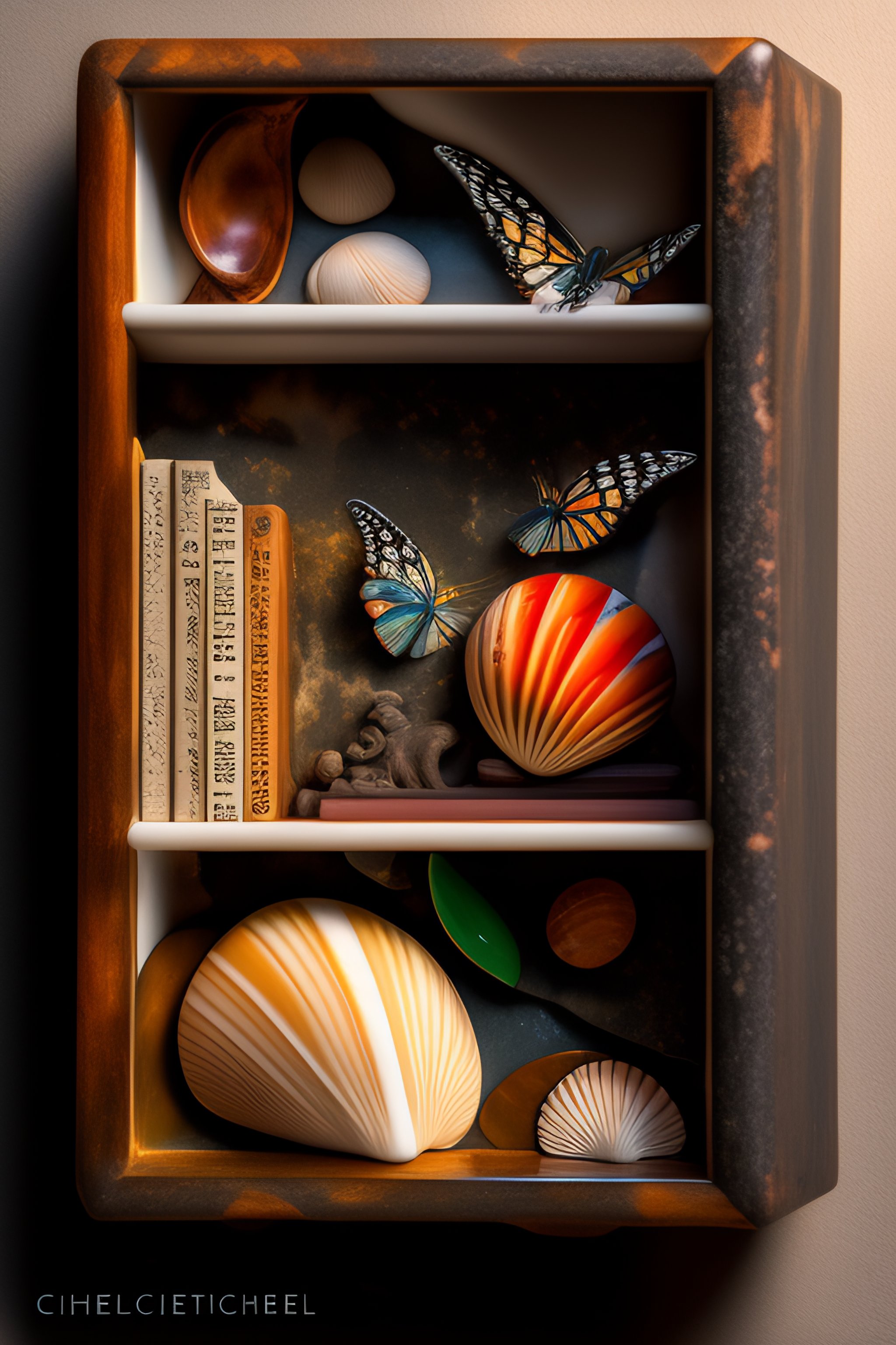 Lexica - Marble sculpture, collage, cabinet of curiosity bookshelf ...
