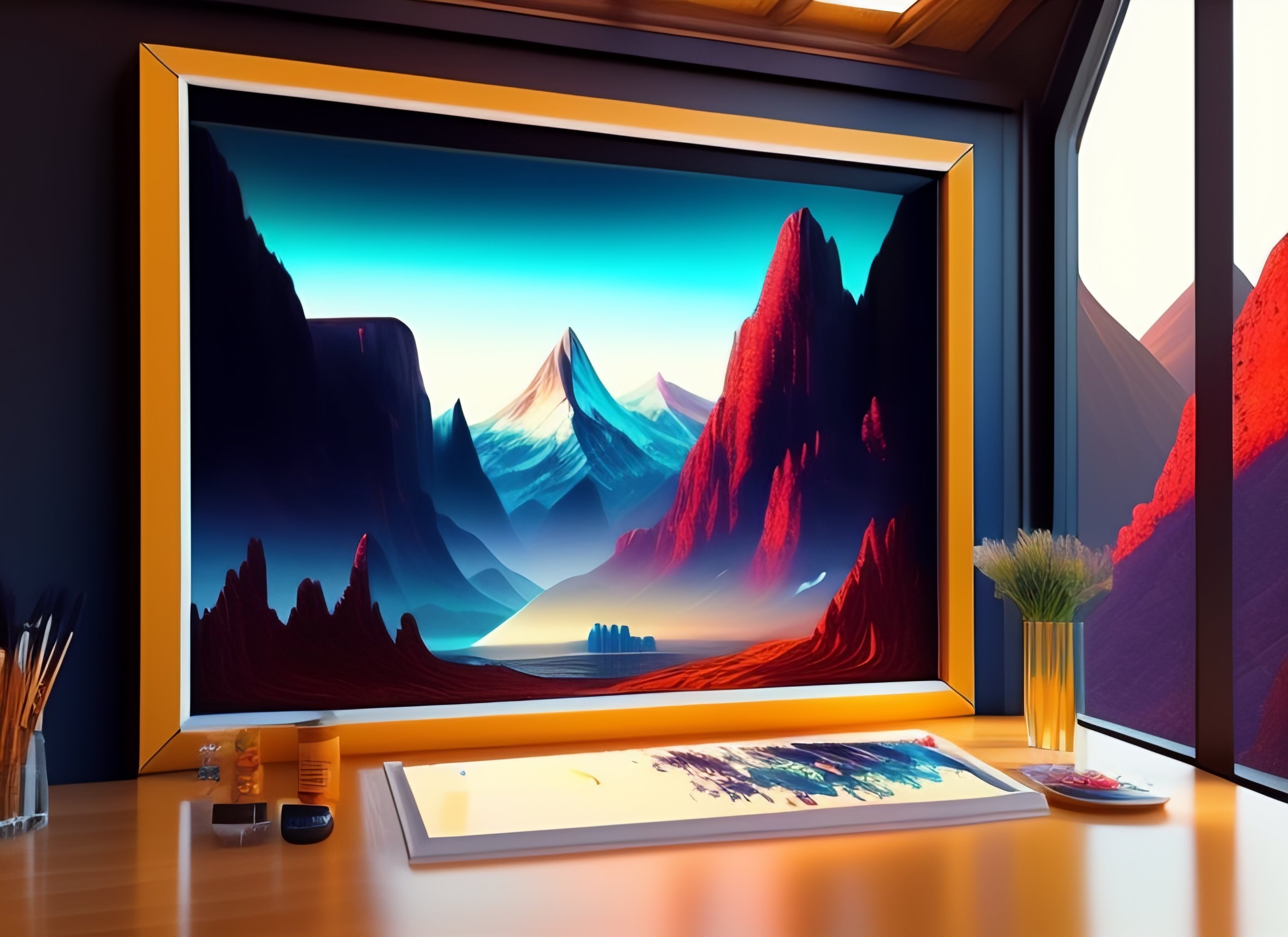 Lexica - Photo of futuristic futuristic robot - painter - artist ...