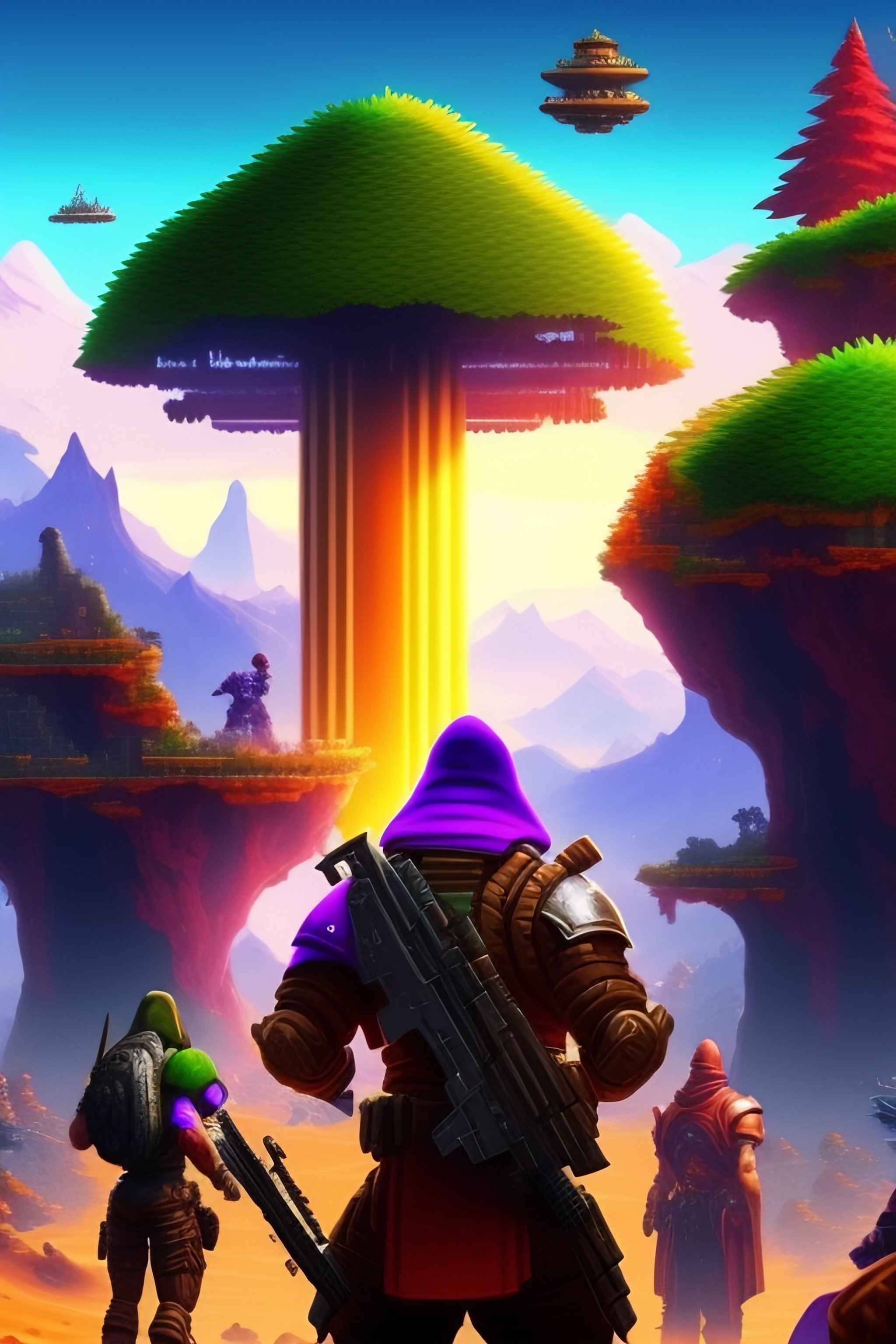 Lexica - Terraria avec fortnite et Doom slayer jeux