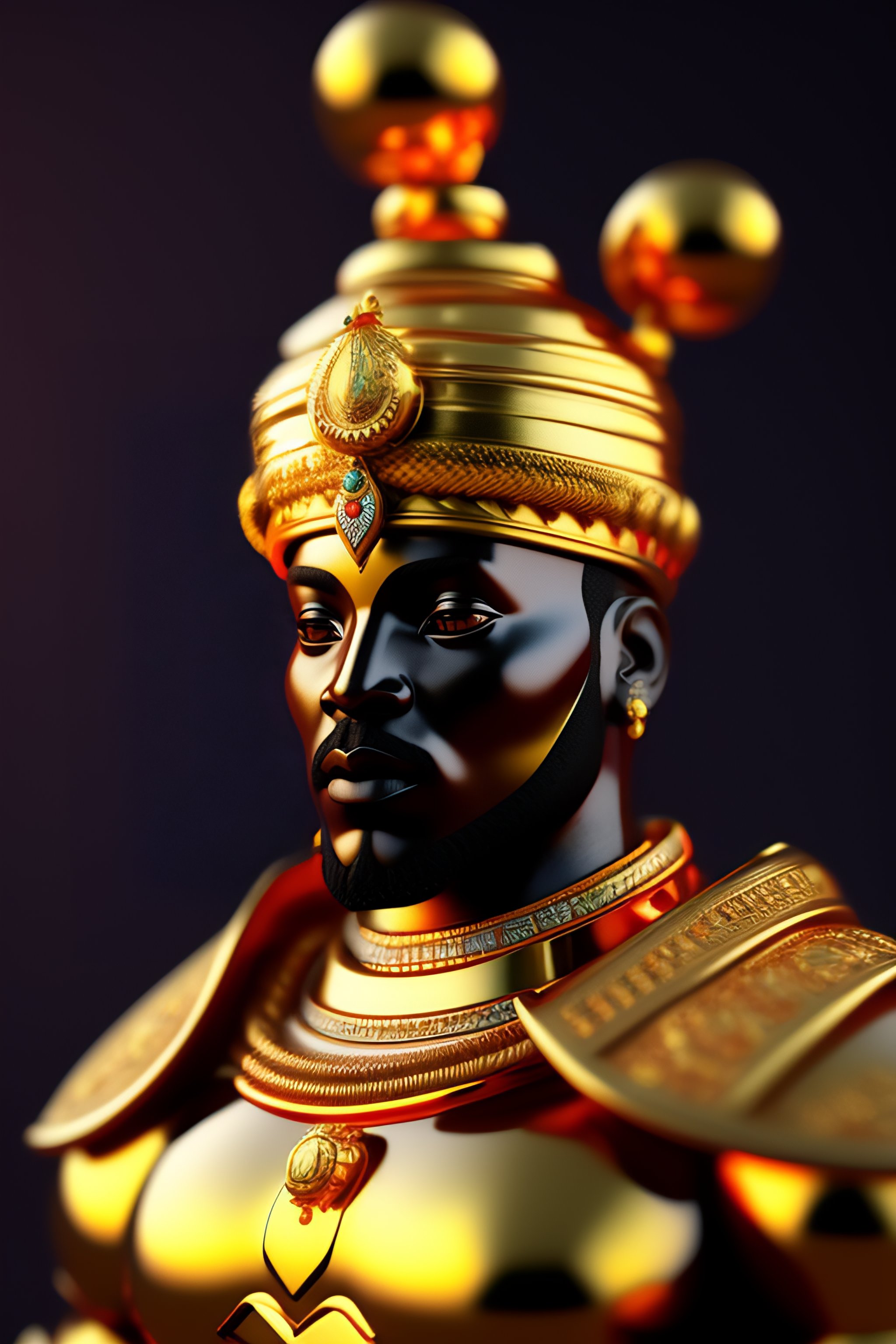 Lexica - Intricate portrait of 3d render of funko pop of mansa musa, 8k ...