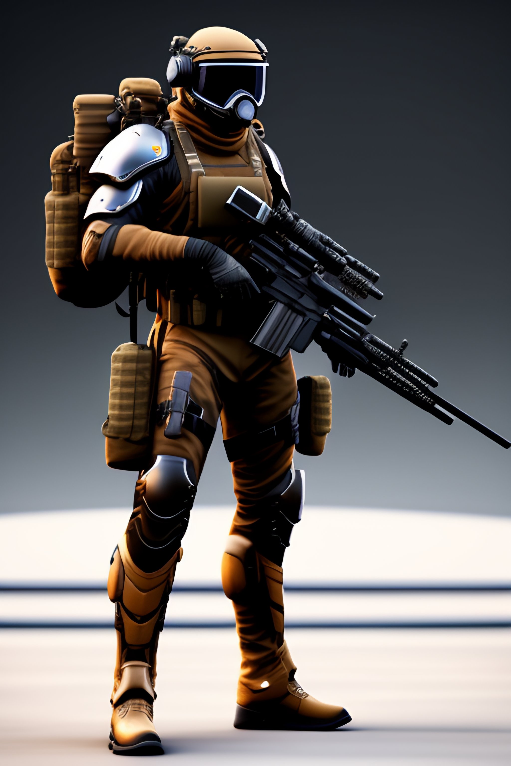 Lexica - Full body portrait, front facing, man, soldier, McMillan tac ...