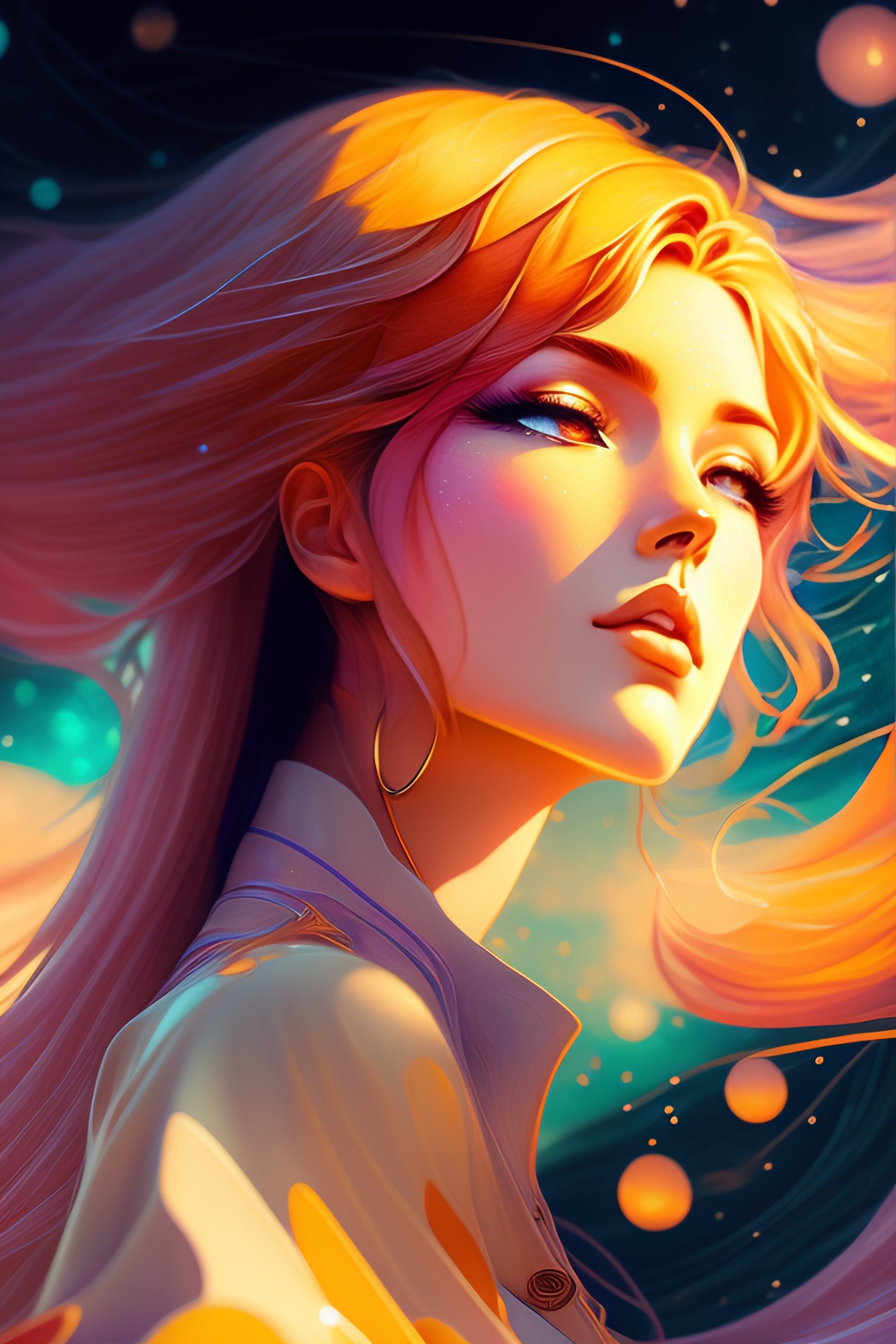 Lexica - Dreamy mixed media artwork, hyperwave cover art, anime ...