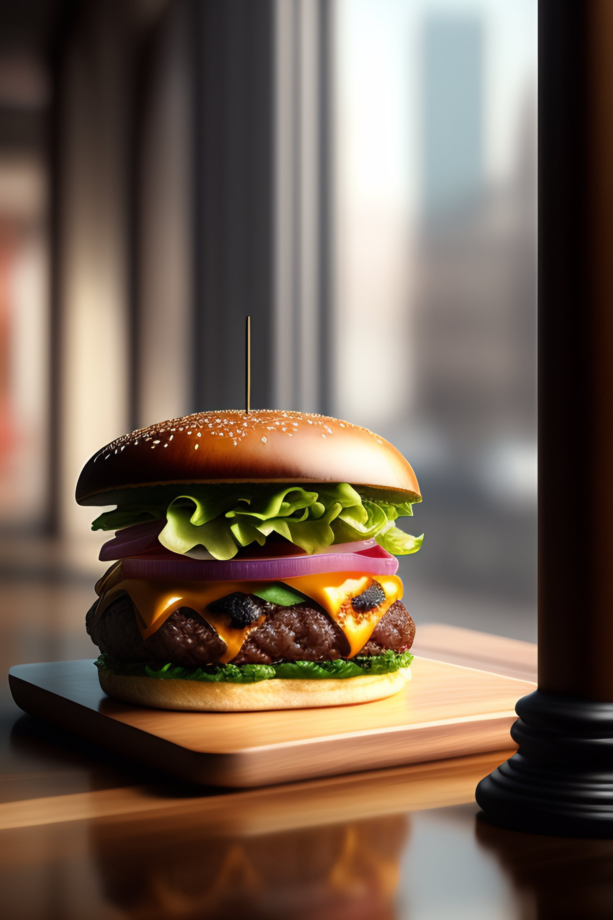 Lexica - Classic proportion burger, intricate, elegant, highly detailed ...