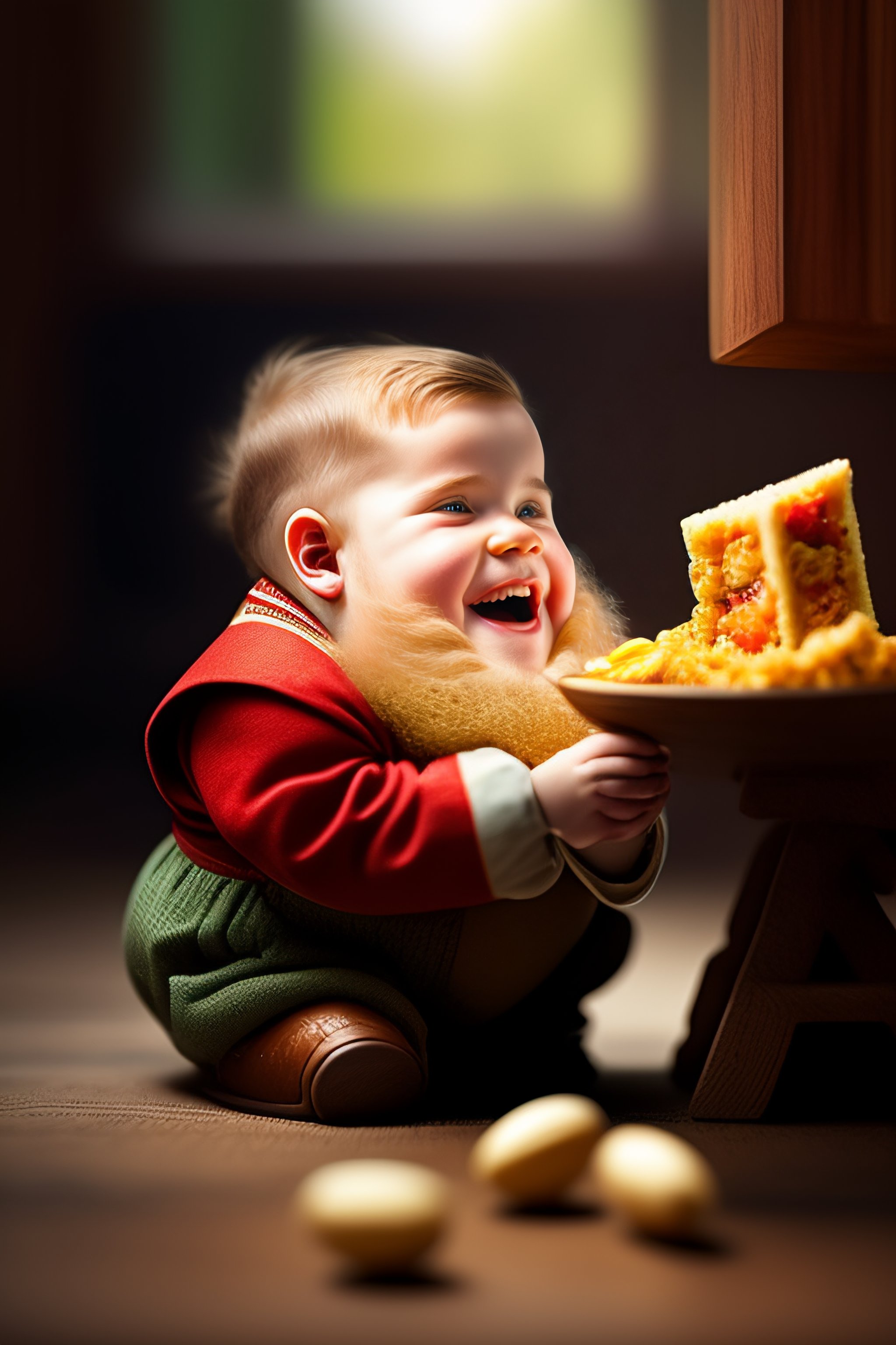 Lexica - A dwarf inside eating a peanut