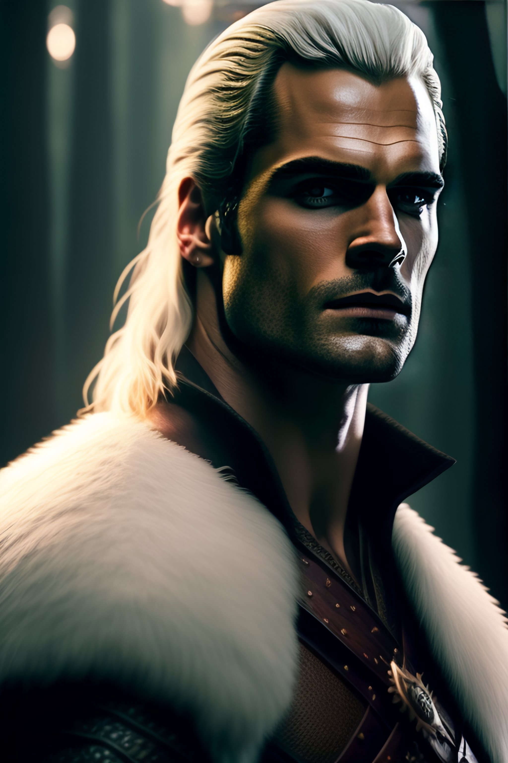 Lexica - Geralt of rivia,henry cavill,happy,white wolf,playing ...