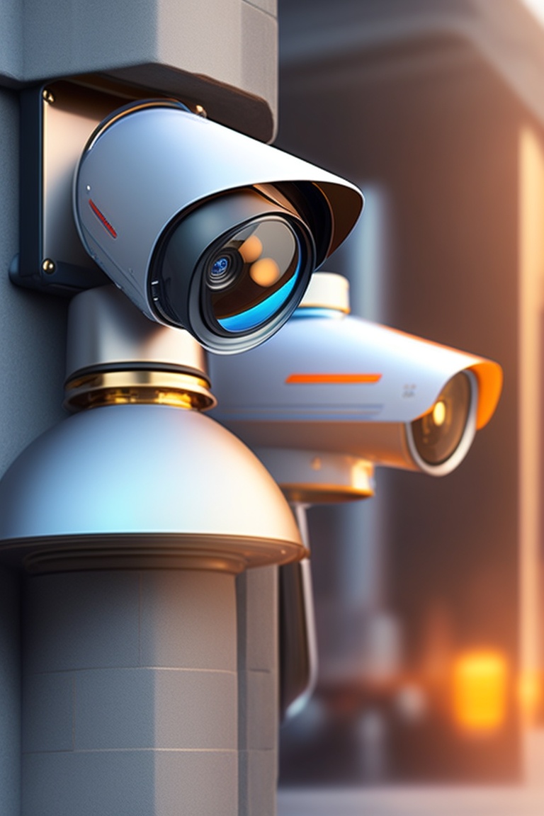 Lexica - Security cameras.bullet,futuristic,nvr,wifi,ptz