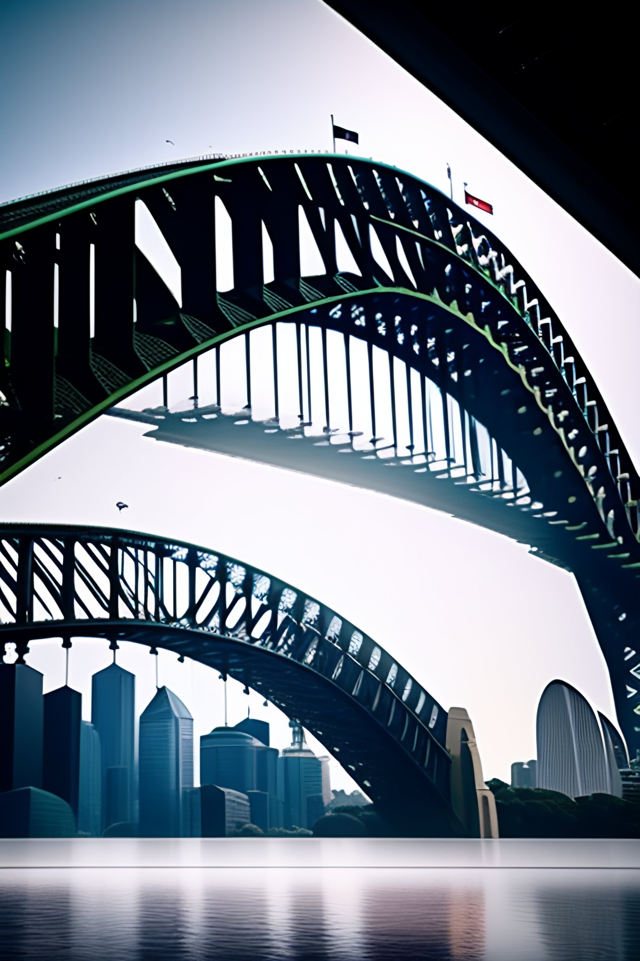 Lexica - Sydney harbour bridge and opera house scenic painting, simon ...
