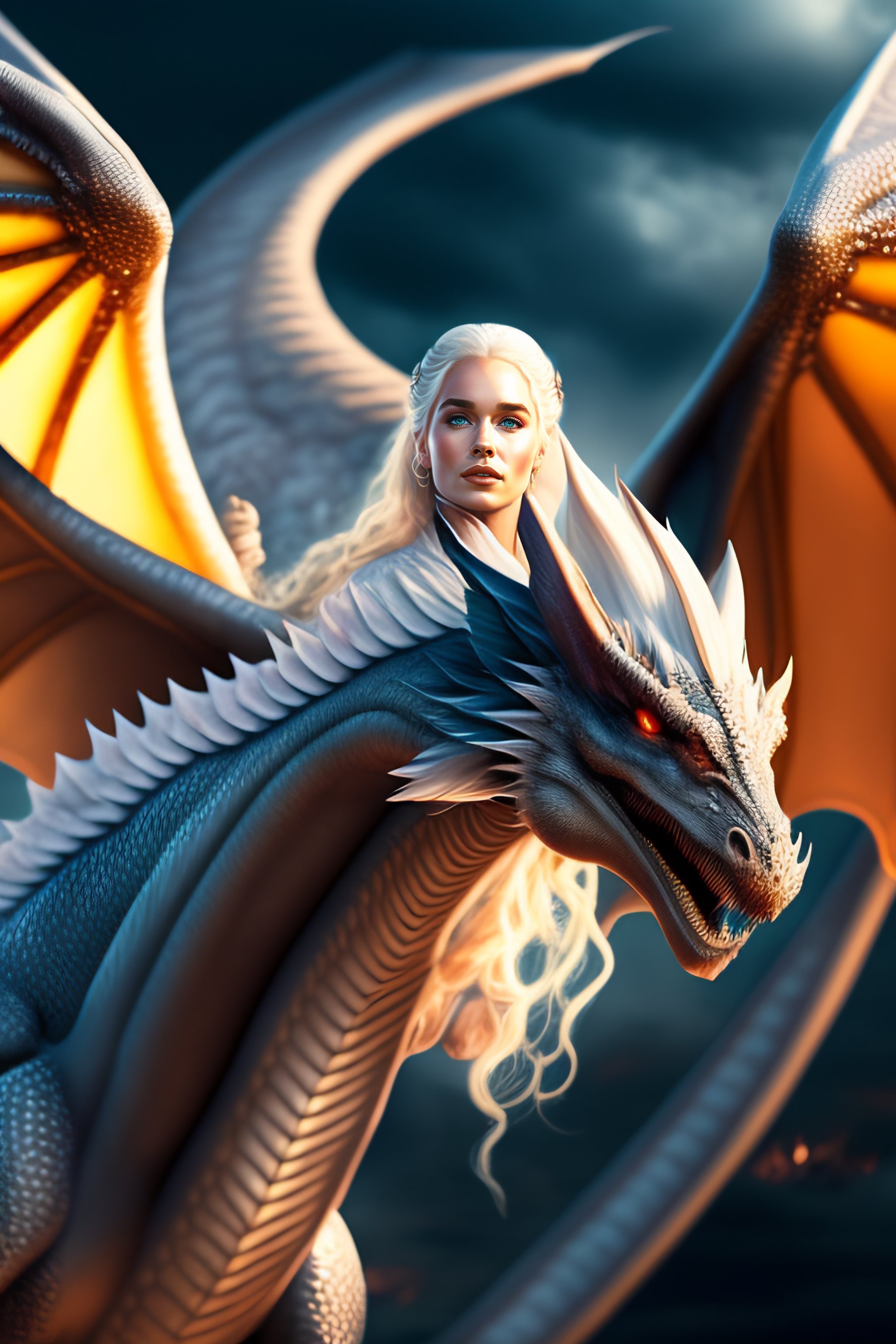 Lexica - Daenerys Targaryen flying on a dragon