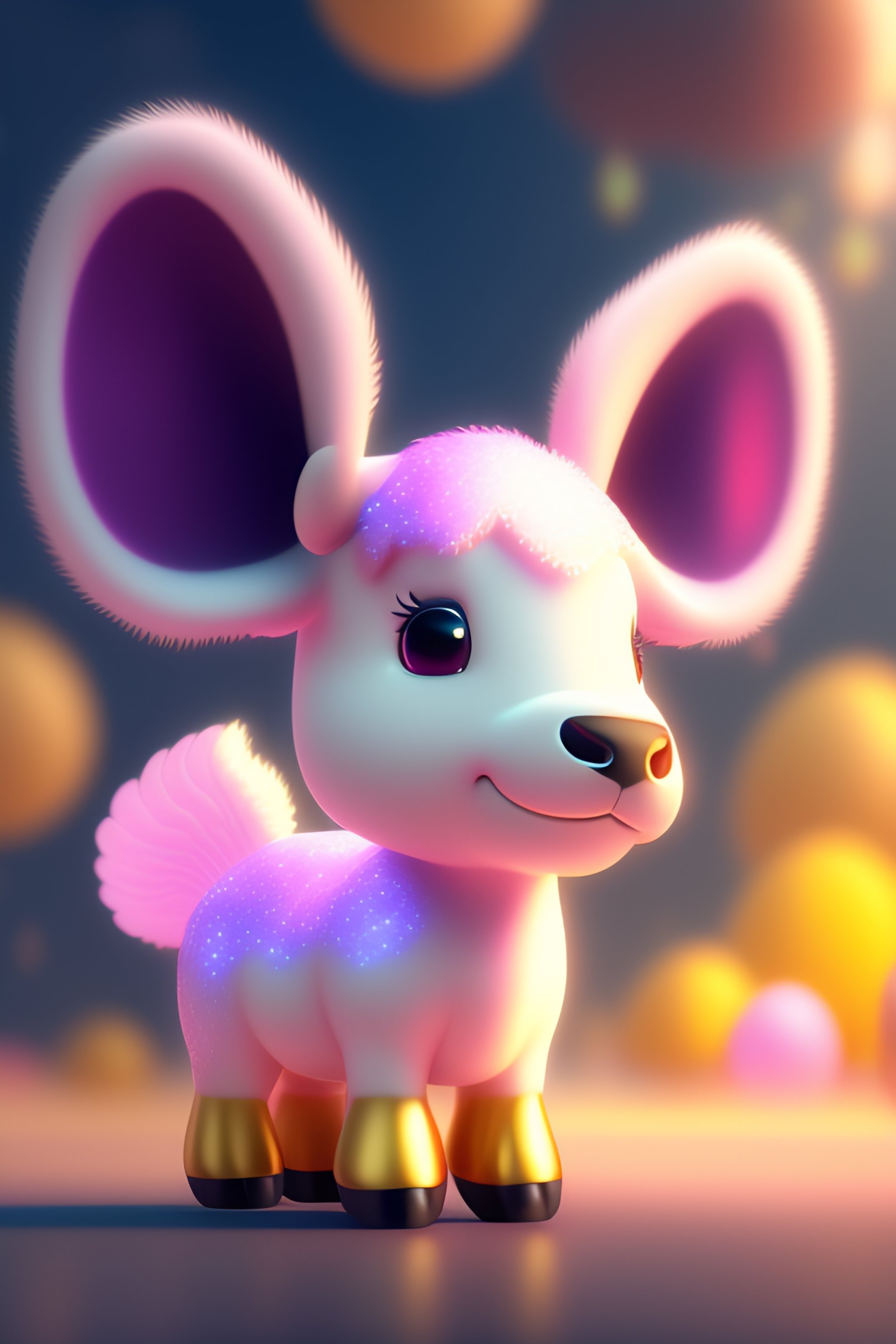Lexica - Cute and adorable cartoon angel cow baby, fantasy, dreamlike ...