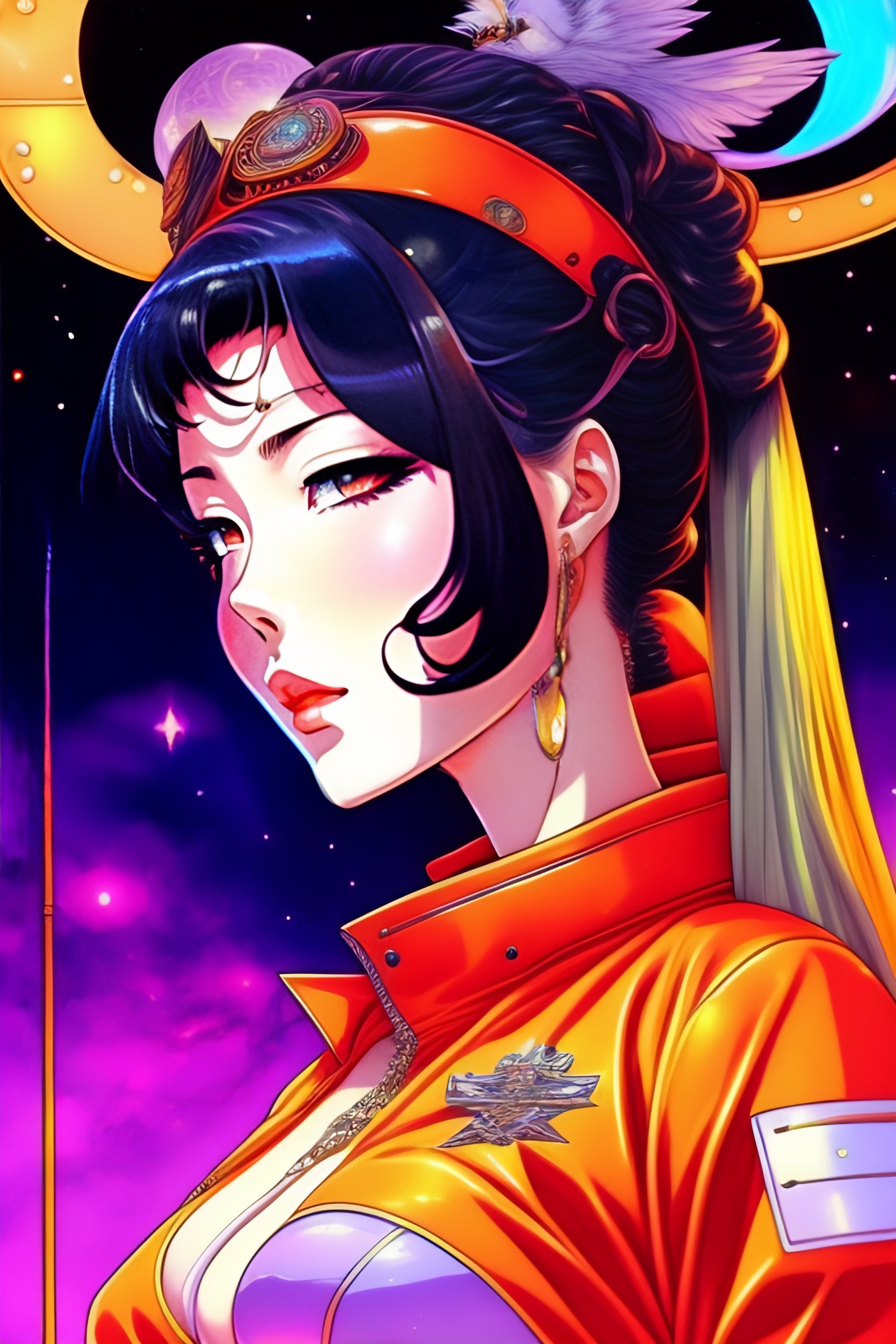 Lexica - Vintage 90's anime style. cluttered starship interior ...