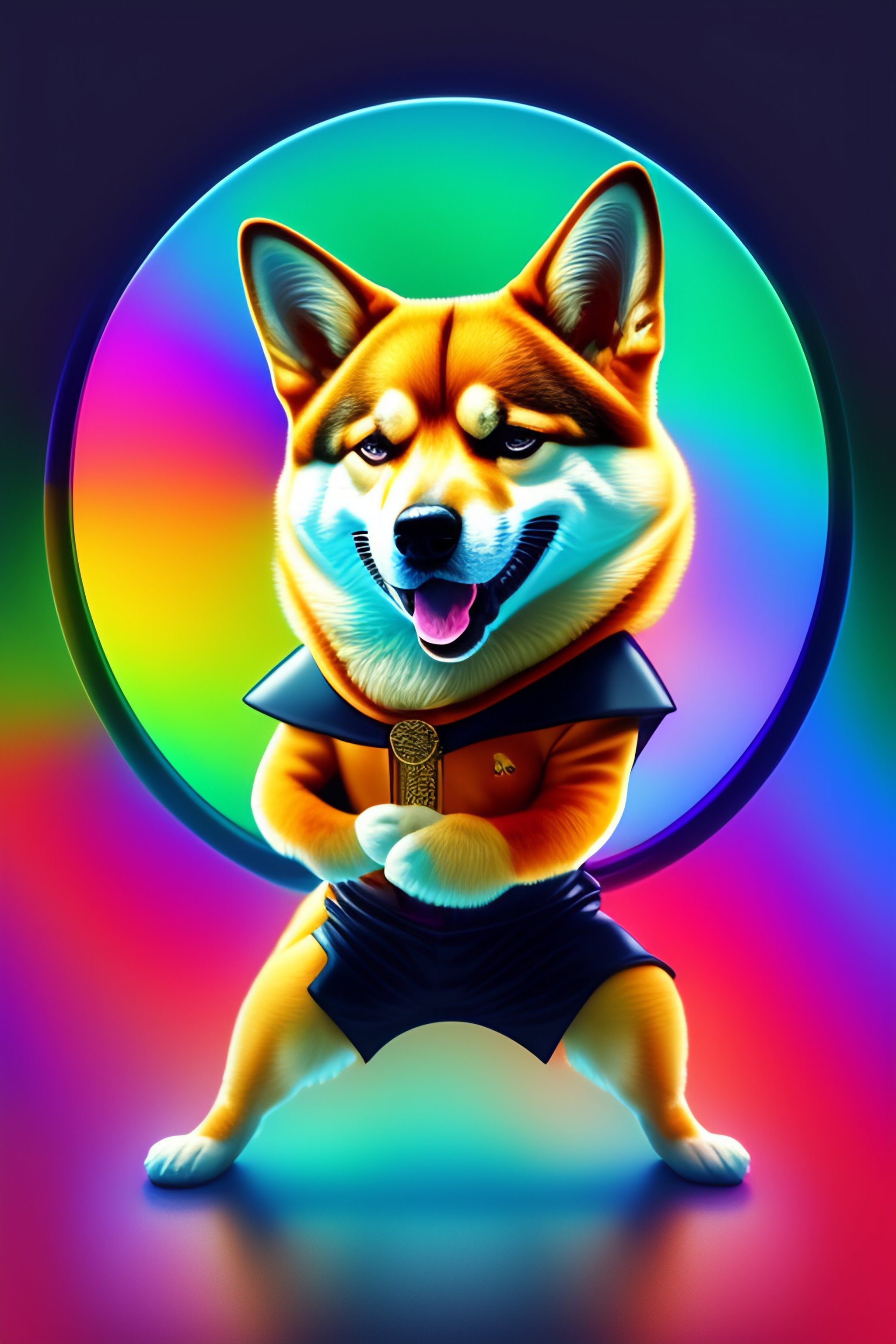 Lexica - Vampire and shiba inu dog head man dancing hip hop dance ...