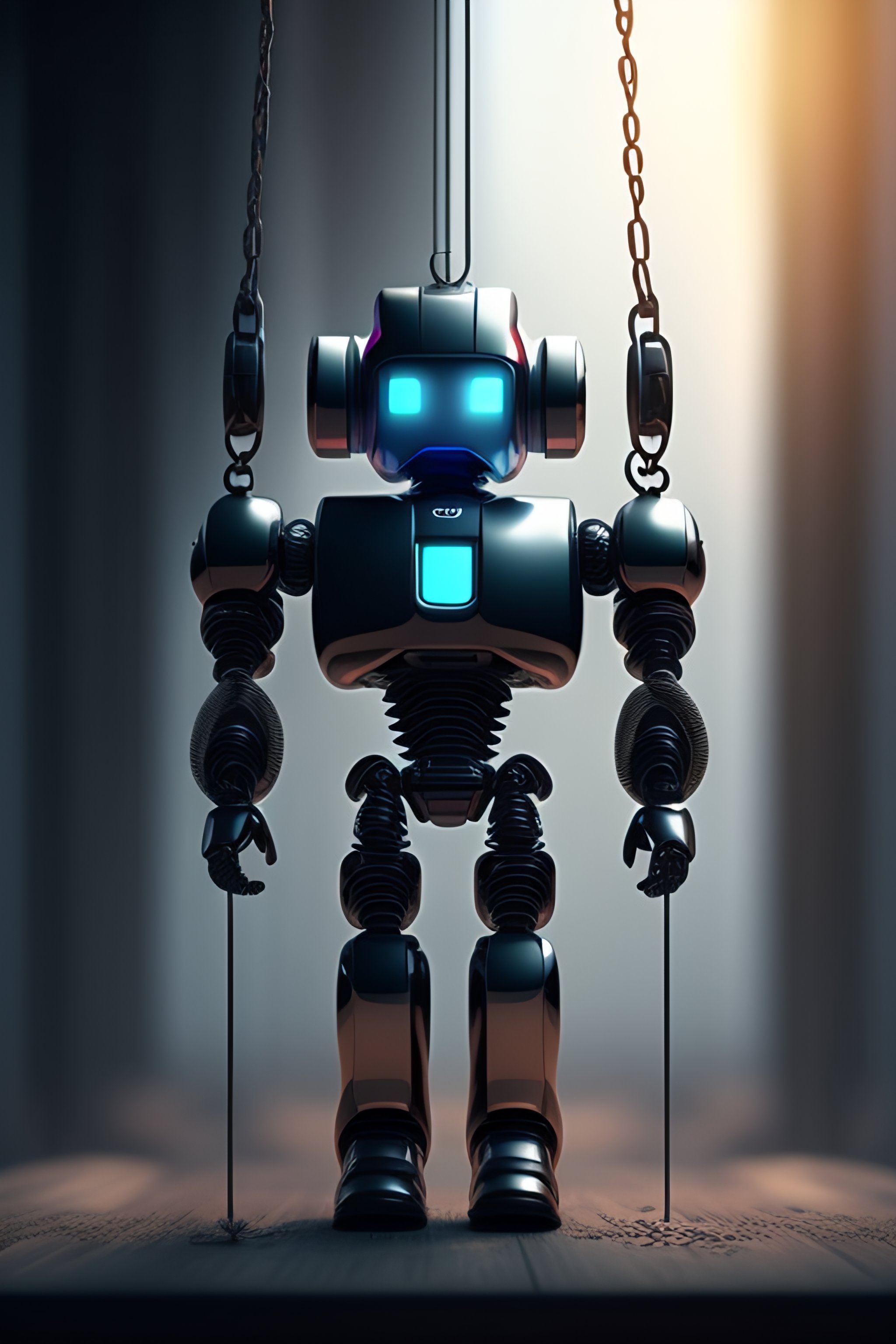 Lexica - An AI robot hanging in the gallows