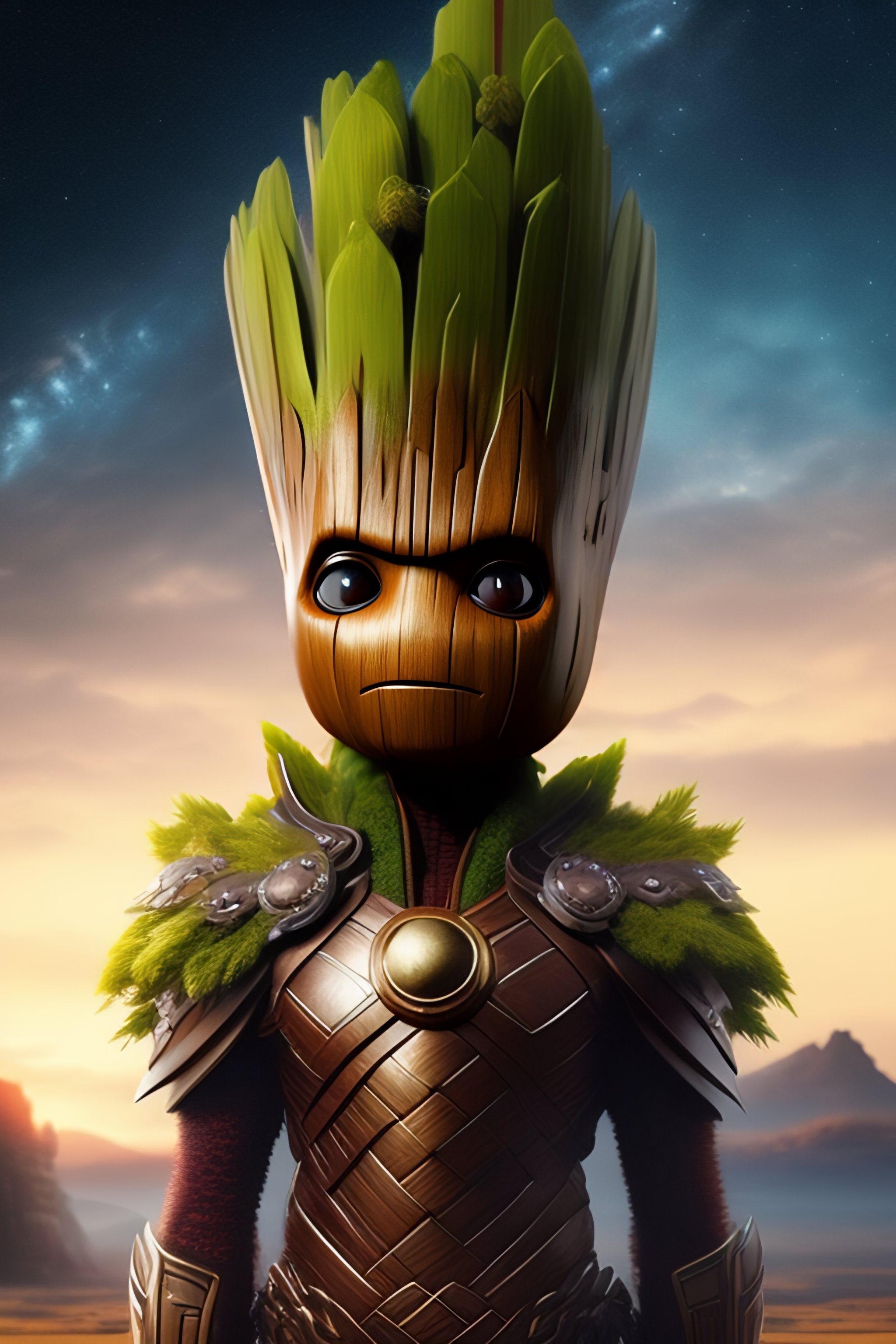 Lexica - Groot mixed with mjolnir