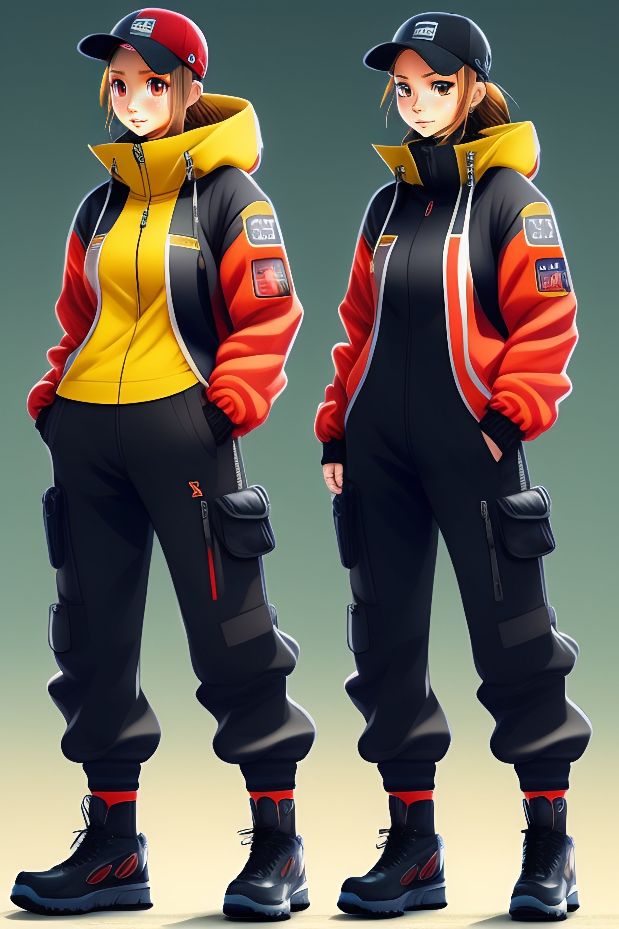 Lexica - Pokemon trainer in techwear cothes by Ken Sugimori