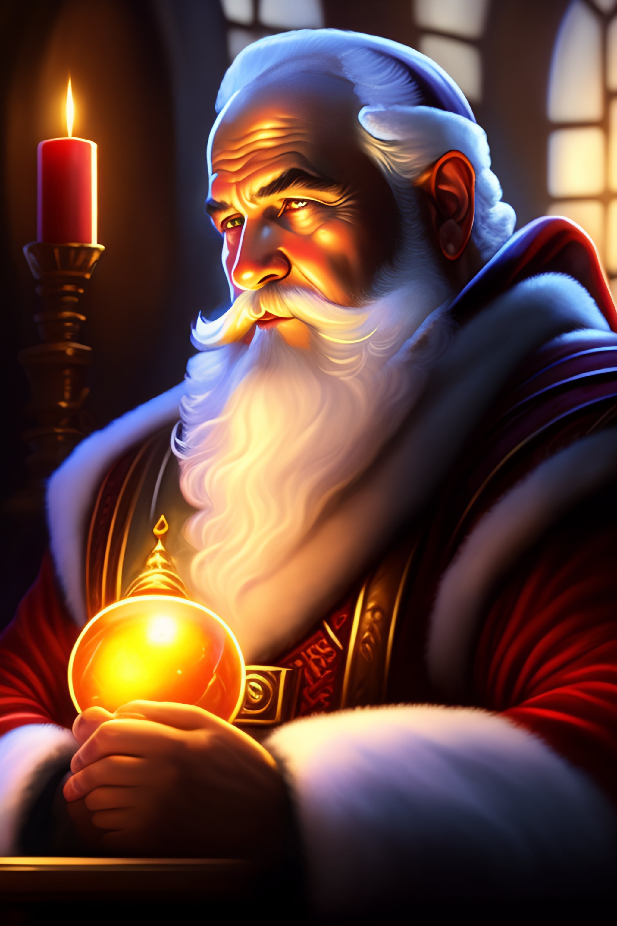 Lexica - Dungeons and dragons art of Santa Nicholas pondering his ...