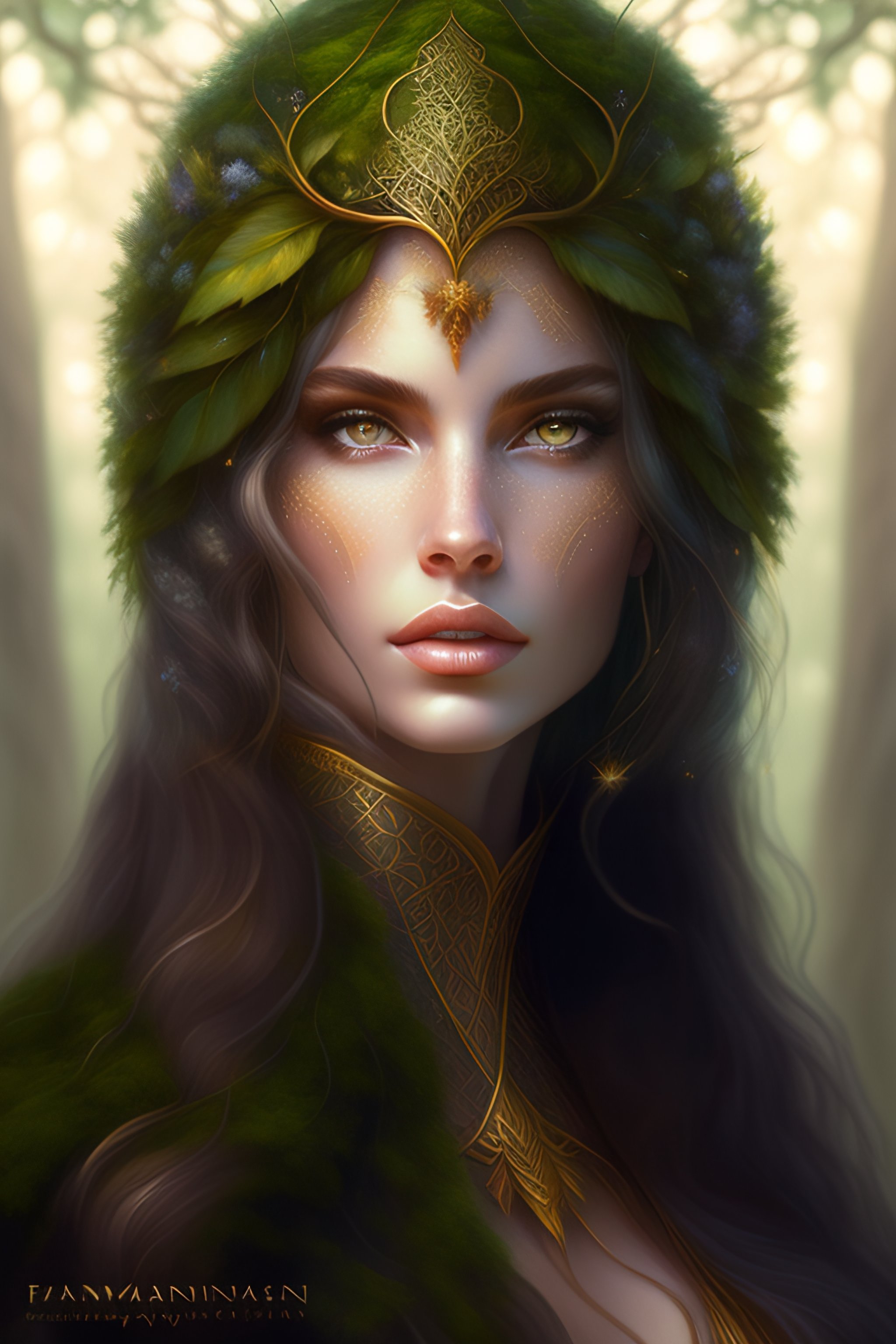 Lexica - Symmetry portrait of moss king of ent of fangorn forest, glam ...