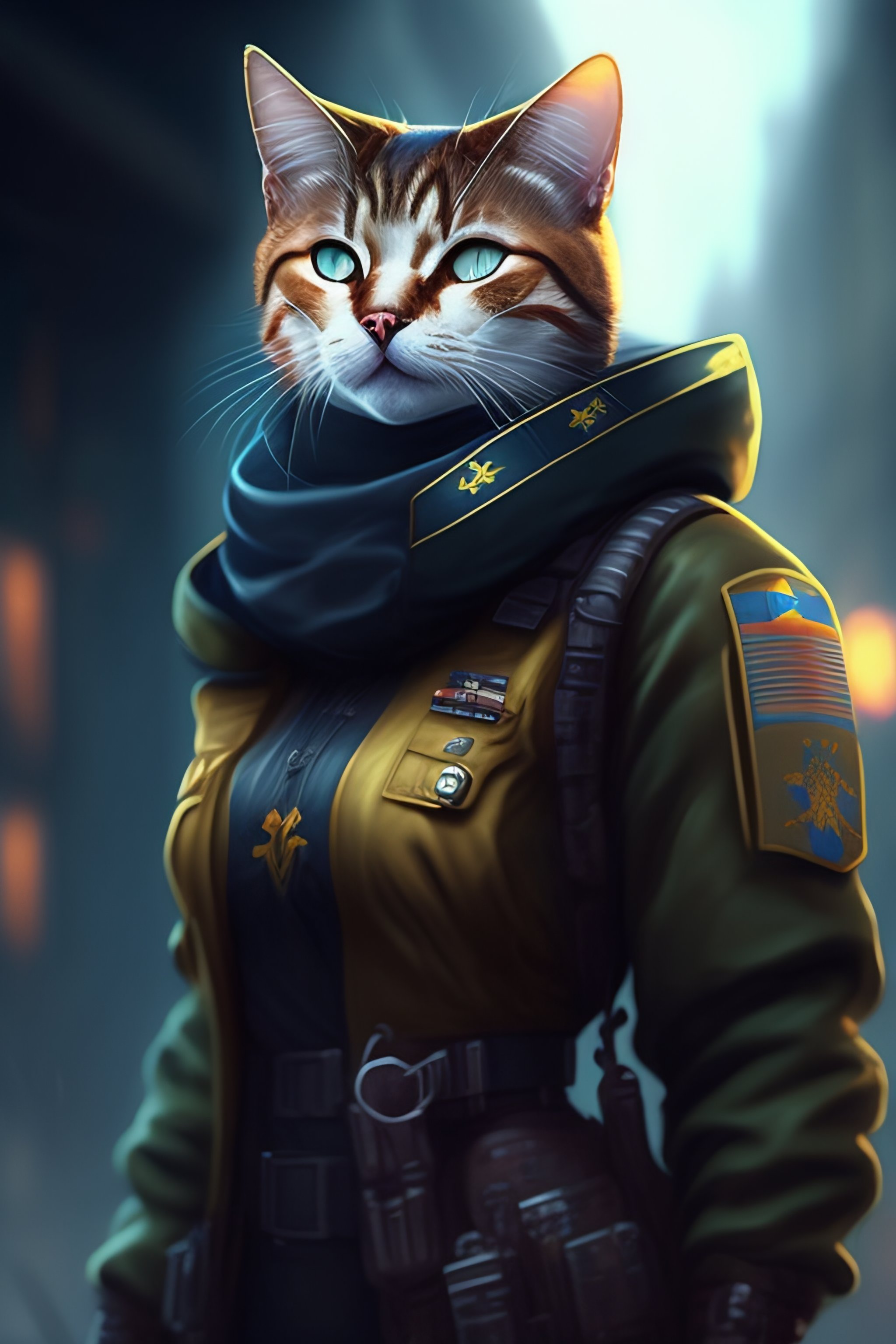 Lexica - Ukraine, Cat, Military, Character Concept, Concept Art ...