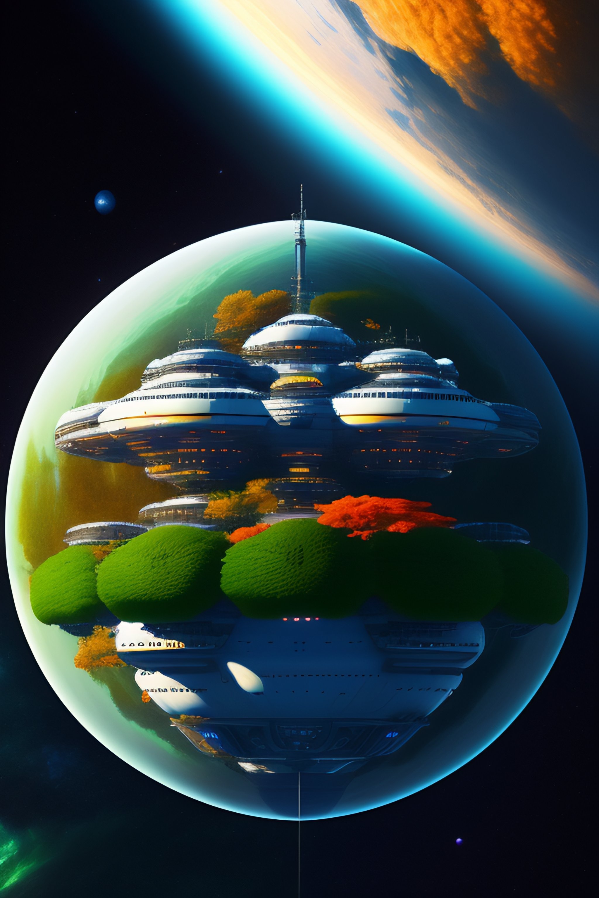 Lexica - Space station with biomes