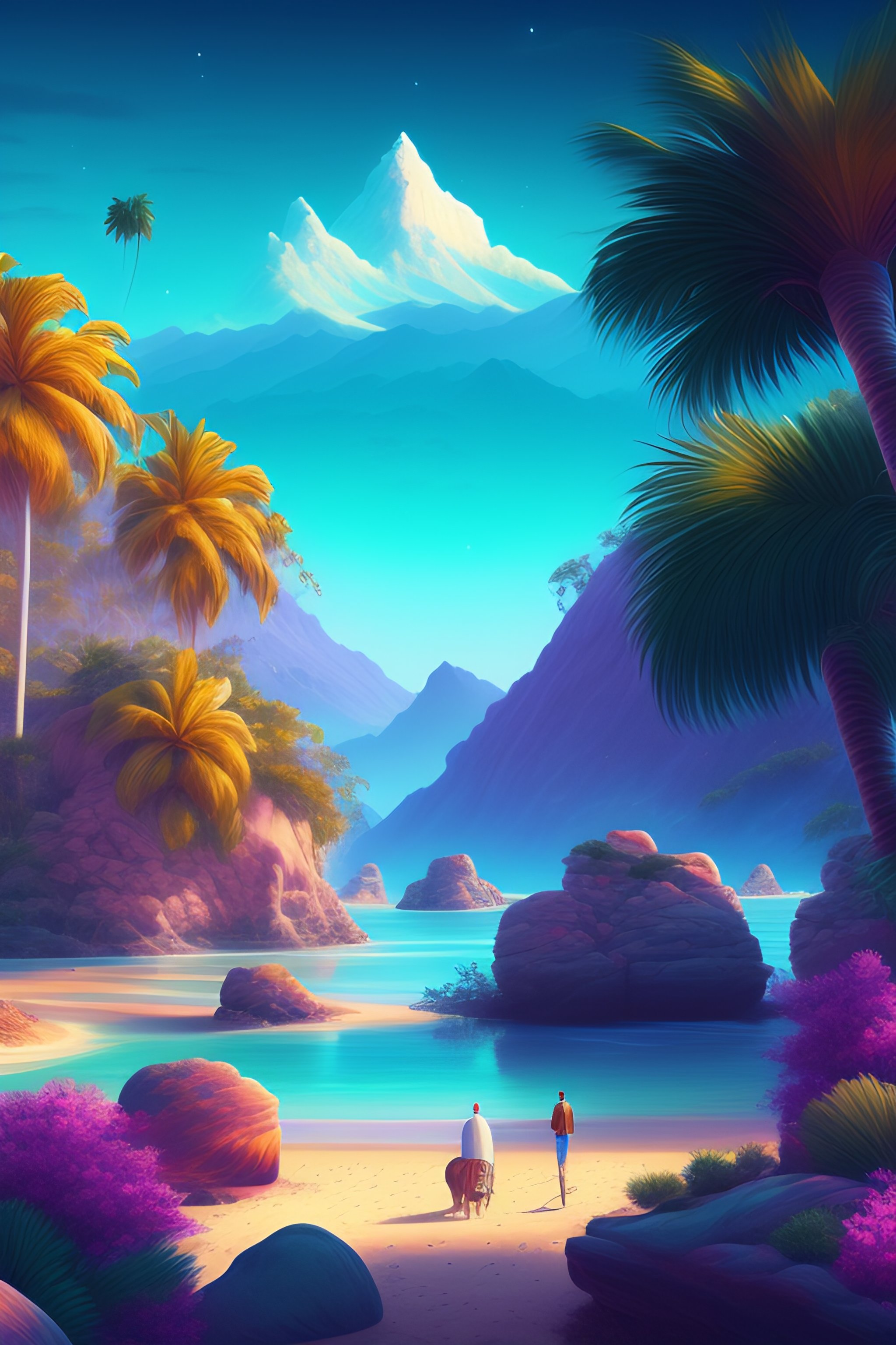 Lexica - 🌴🌌!! Hyper detailed, digital painting,