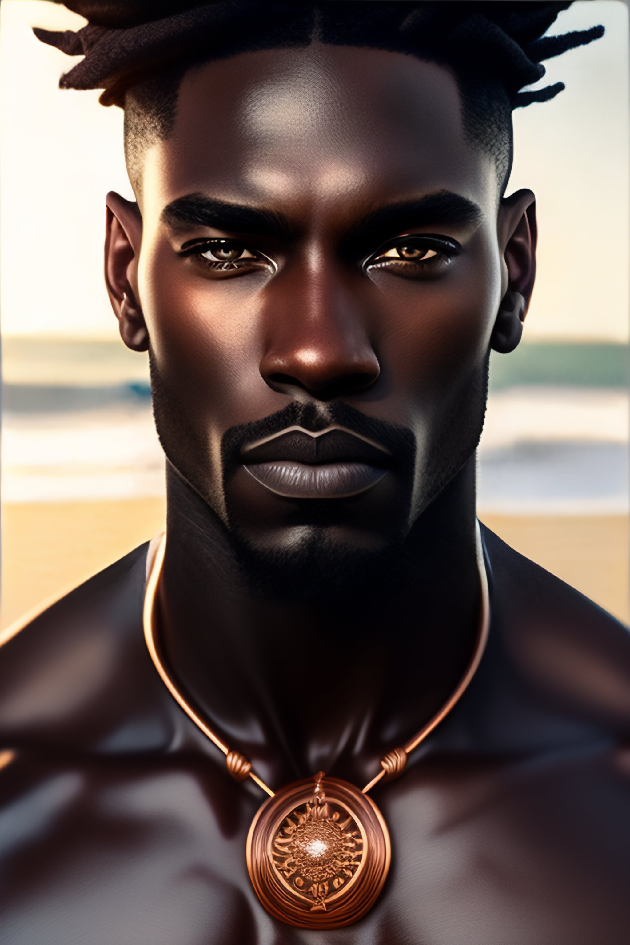 Lexica - Portrait of a dark god, man, copper wires, visible scars and ...