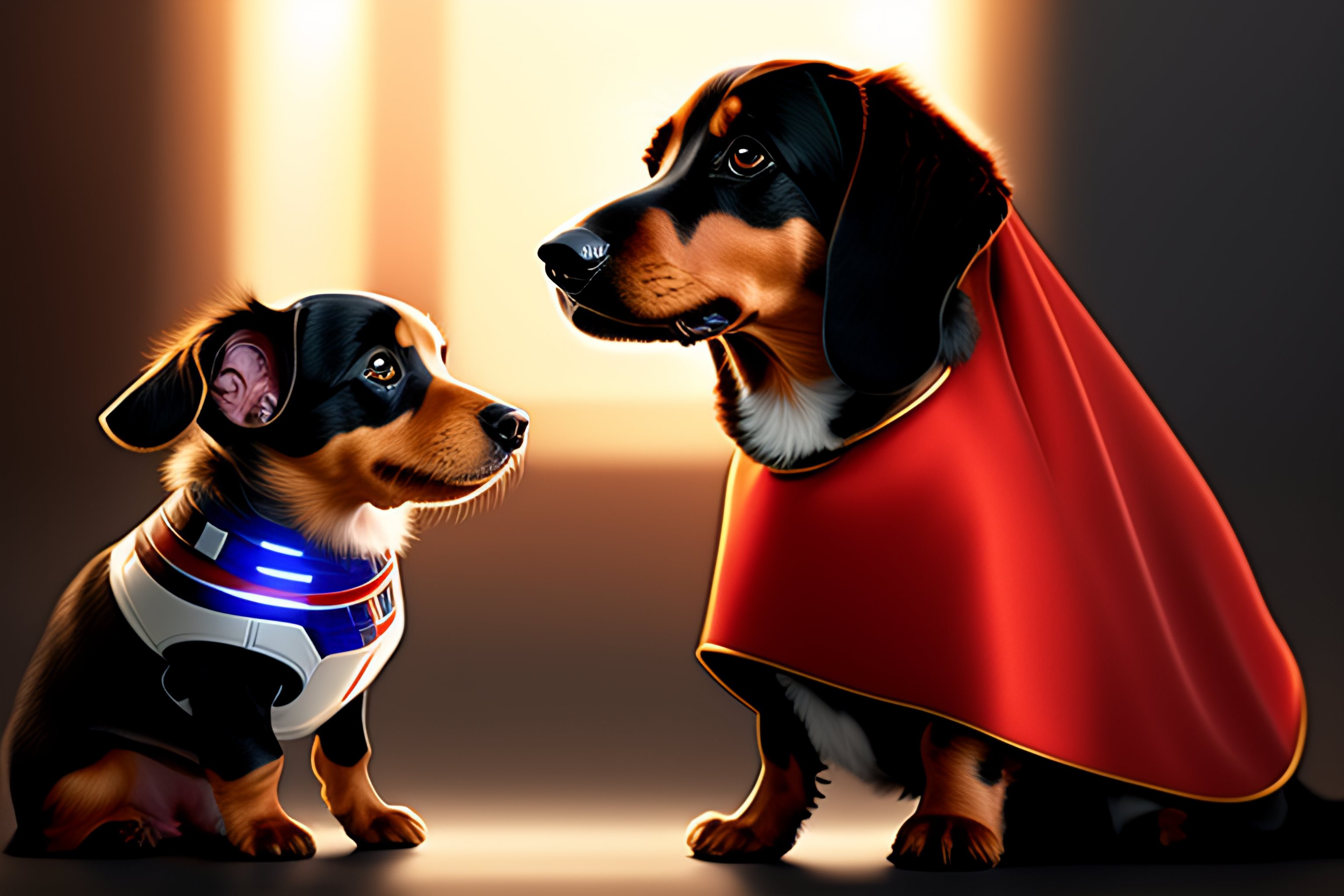 Lexica - Showing Star Wars scene artificial intelligence dog small ...