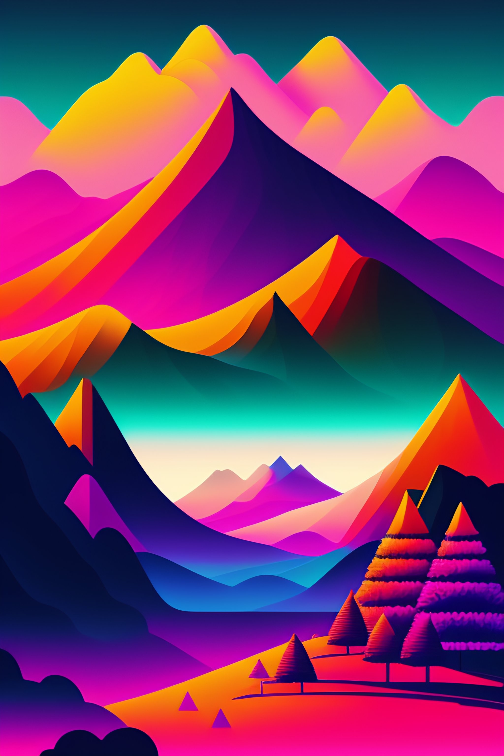 Lexica - A beautiful aesthetic landscape of towering mountains with a ...