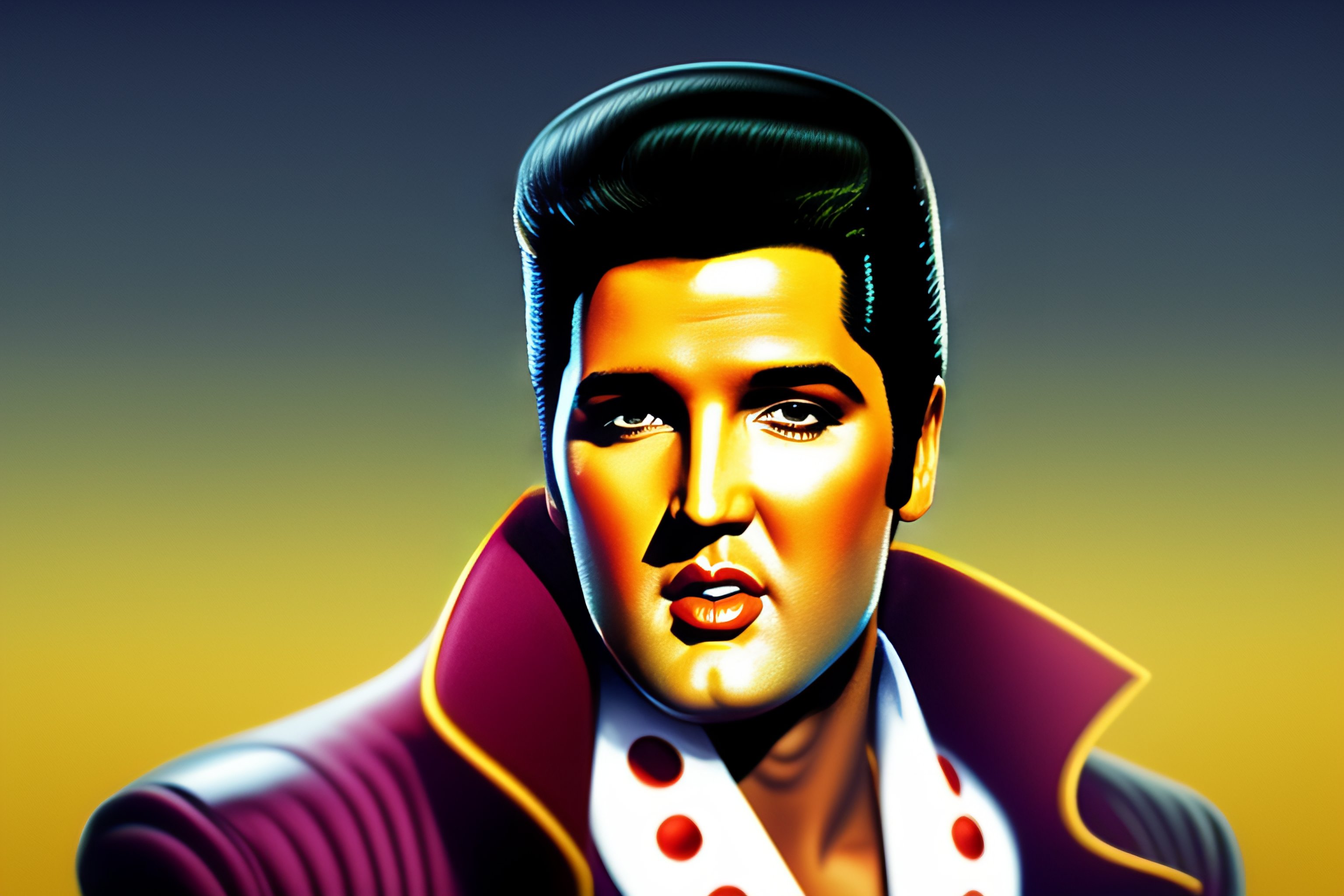 Lexica - Elvis presley, cartoon