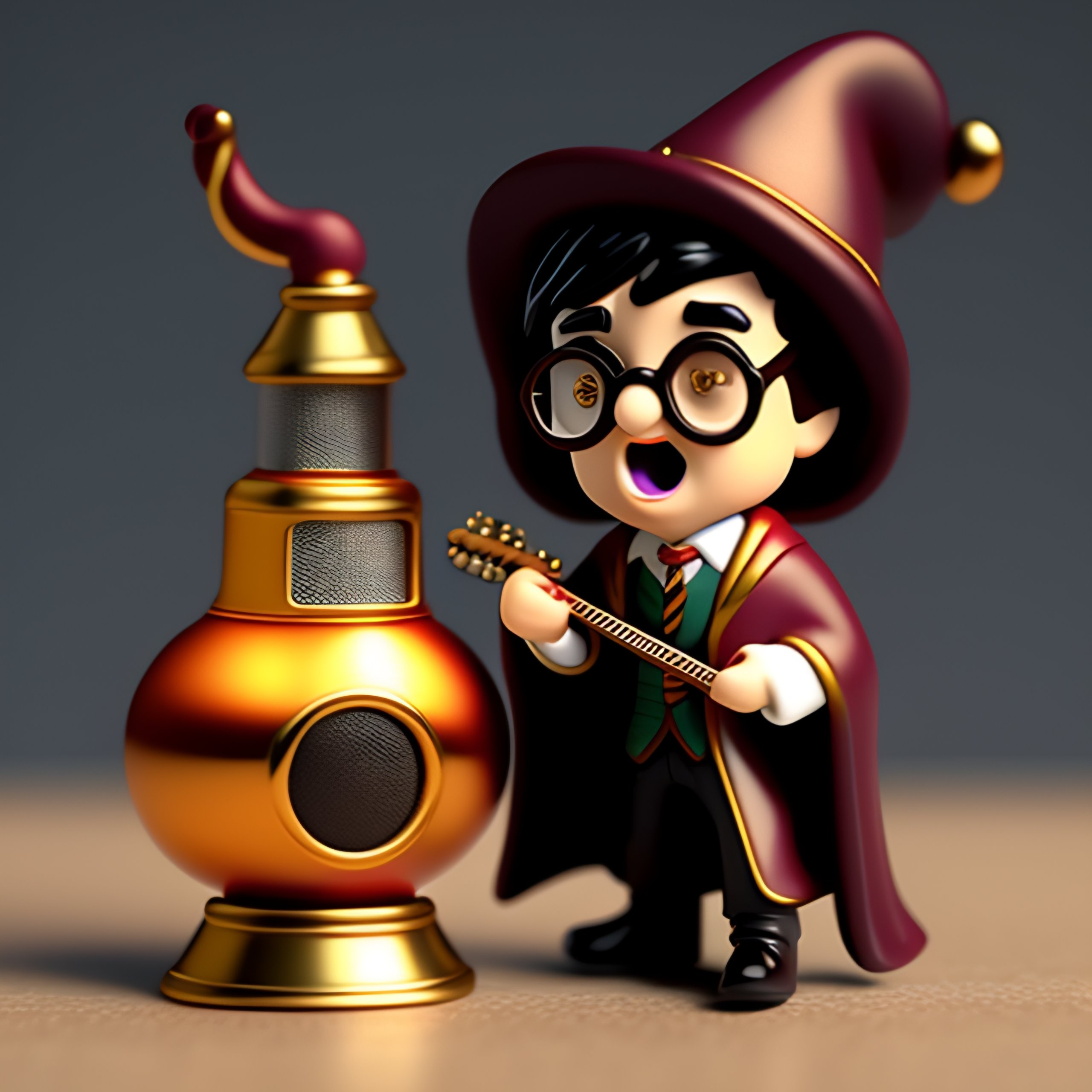Lexica - Harry Potter wizard rocker singing on vintage microphone funko ...